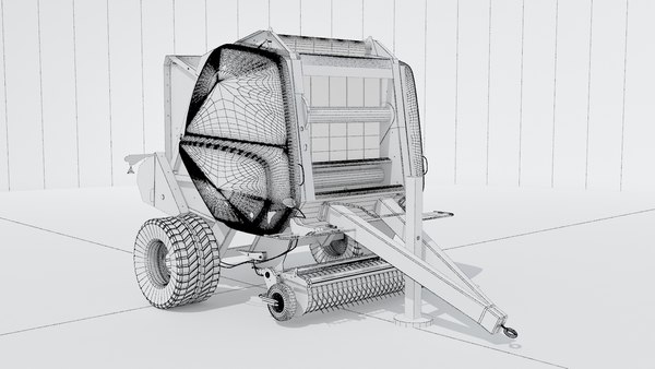3d model bale baler machine