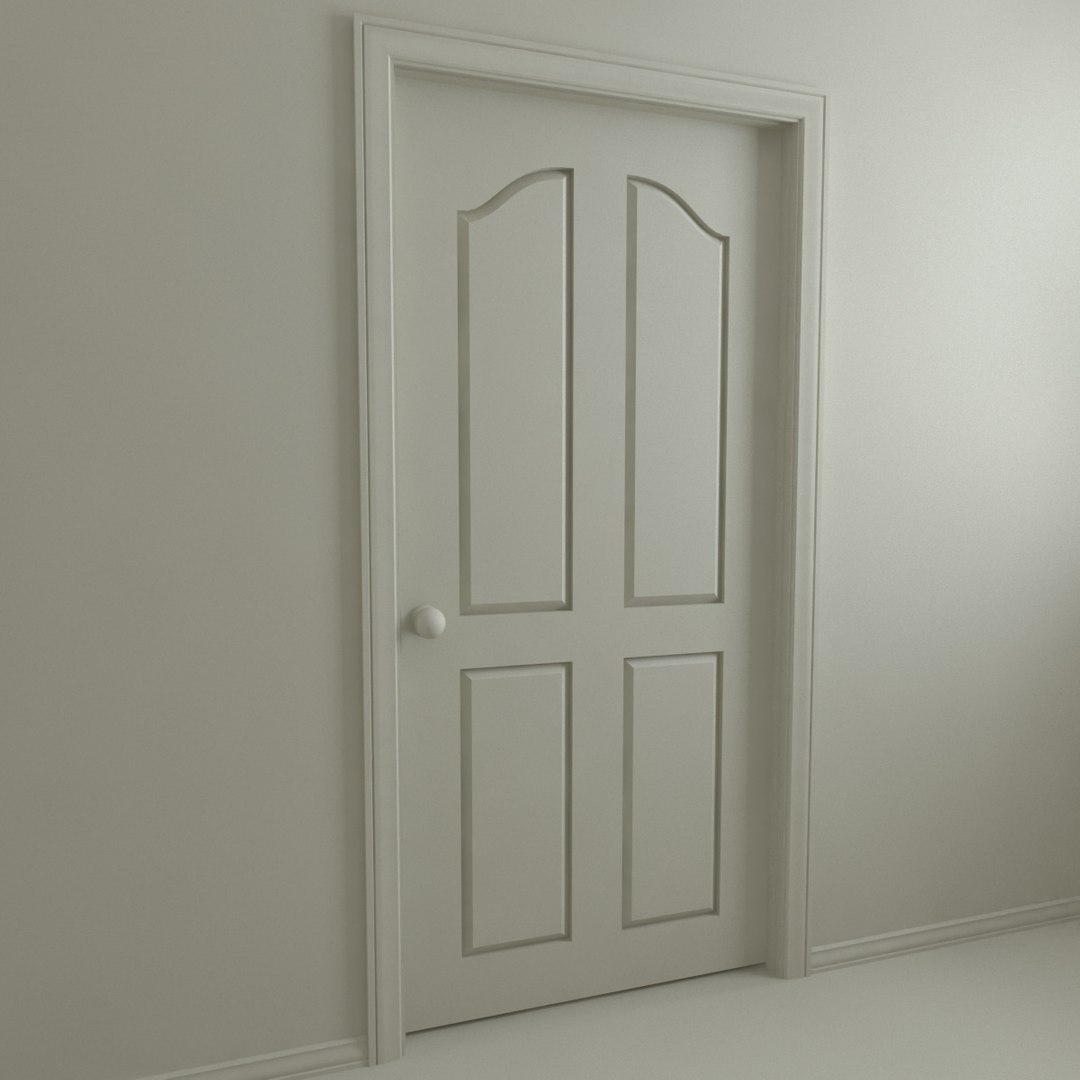 Interior Door - 4-panel 3ds