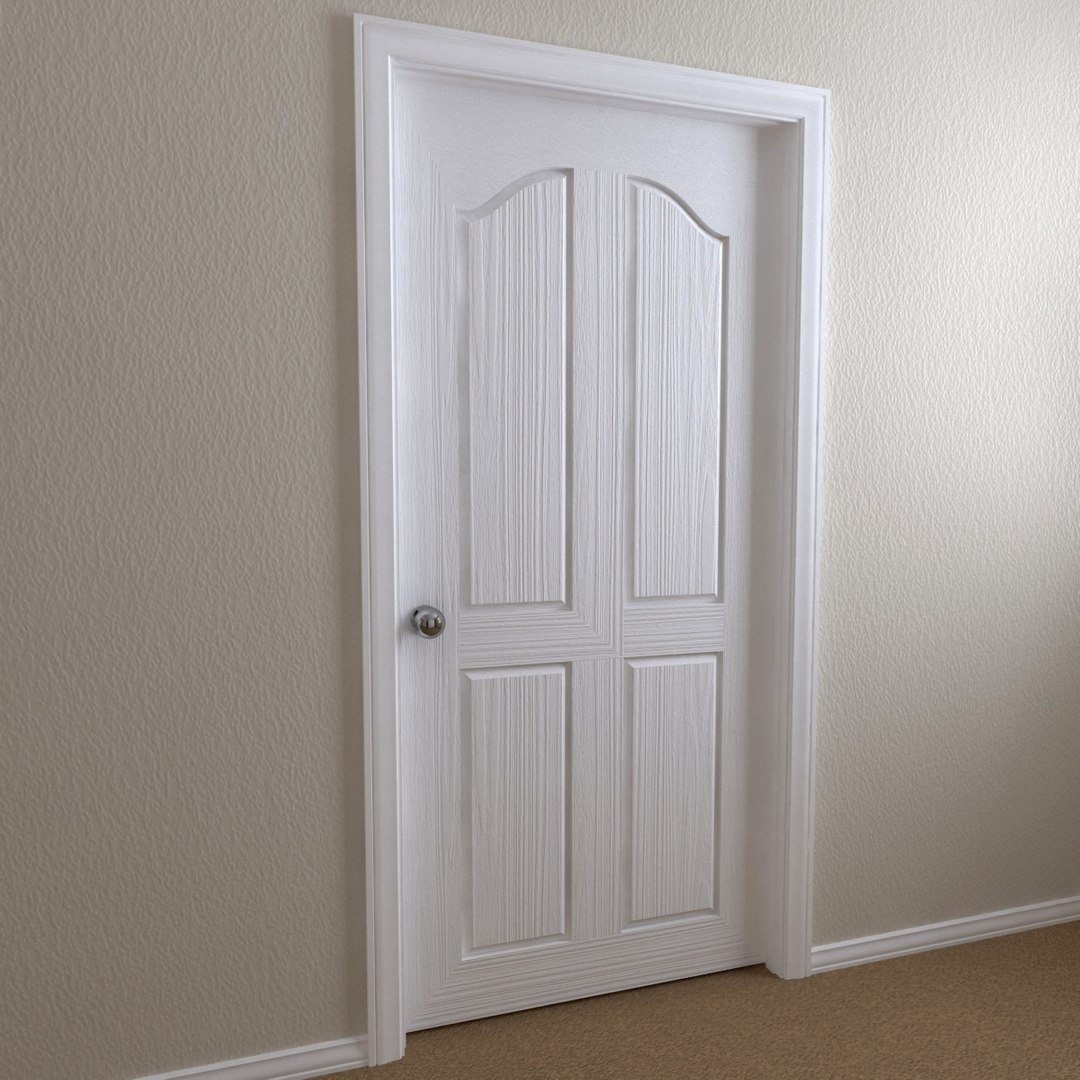 Interior Door - 4-panel 3ds