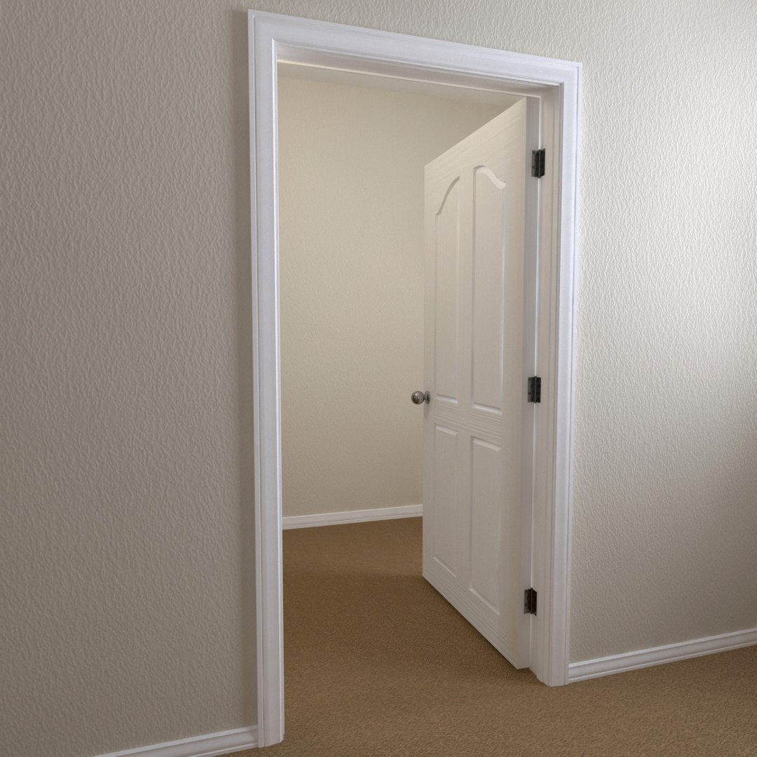 Interior Door - 4-panel 3ds