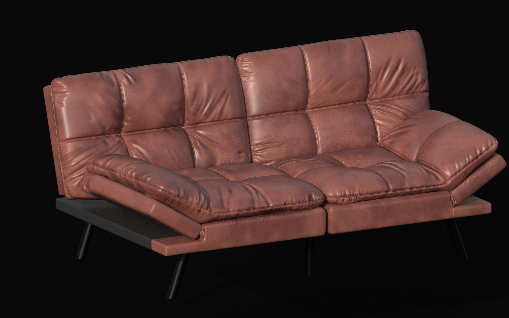 MUUEGM Futon Sofa Bed Modern Futon Couch 3D Model - TurboSquid 2443481