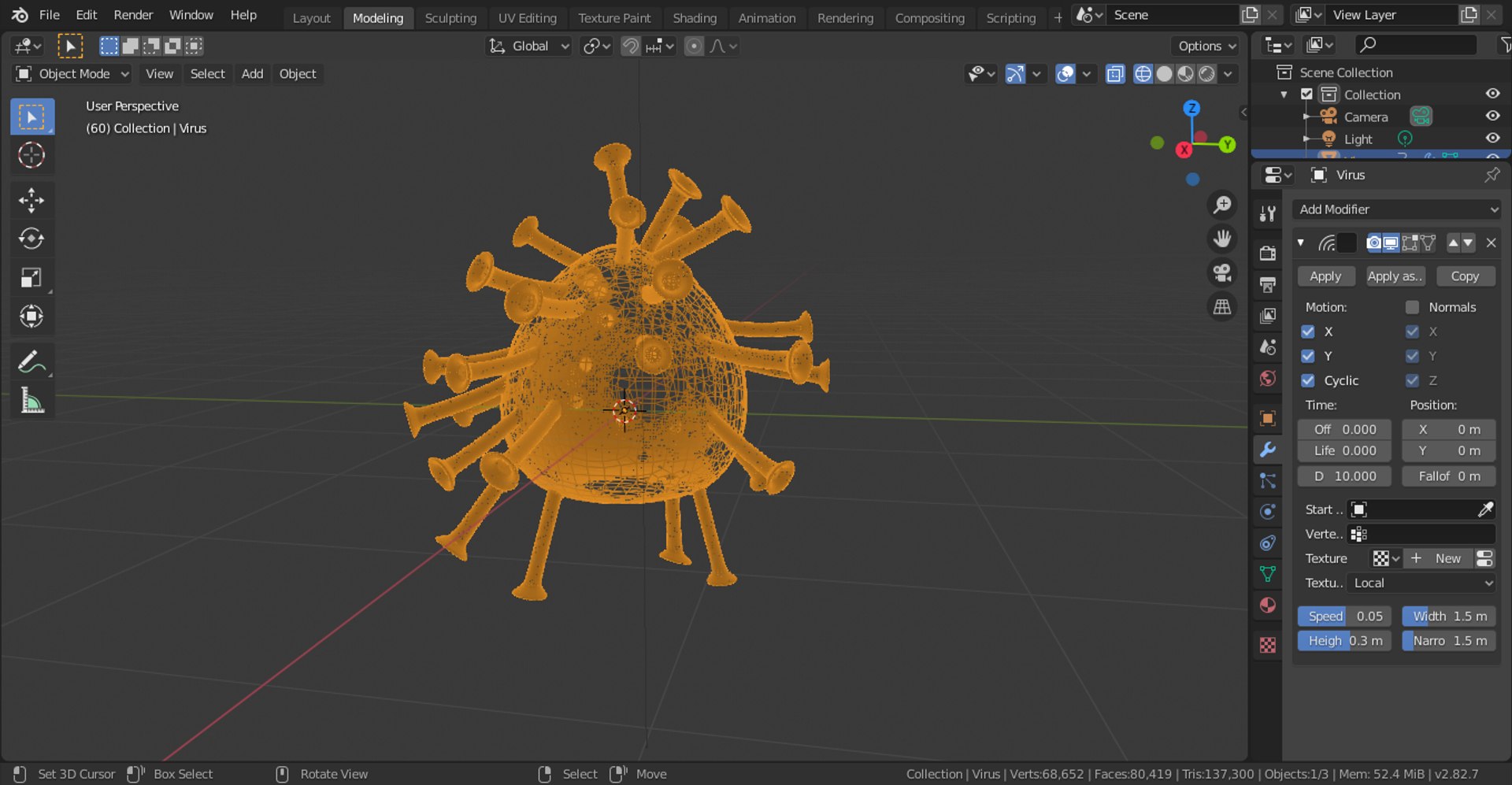Virus germ orange red 3D model - TurboSquid 1534005