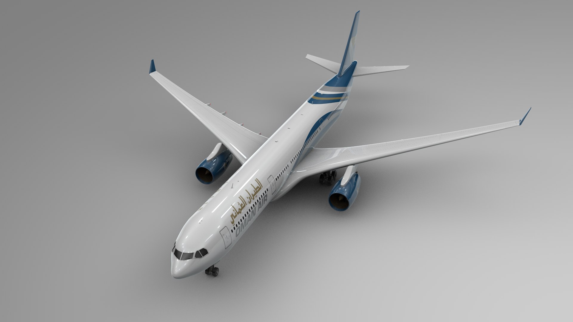 3D Airbus A330-300 Oman Air - TurboSquid 1463192