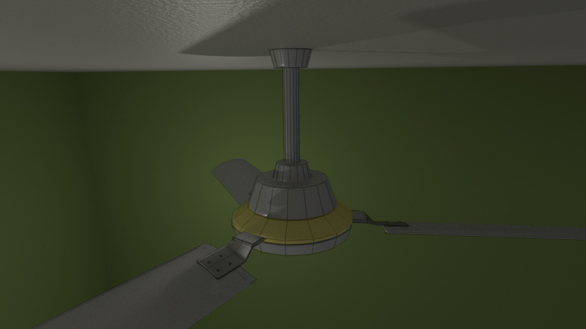 3d Model Retro Ceiling Fan