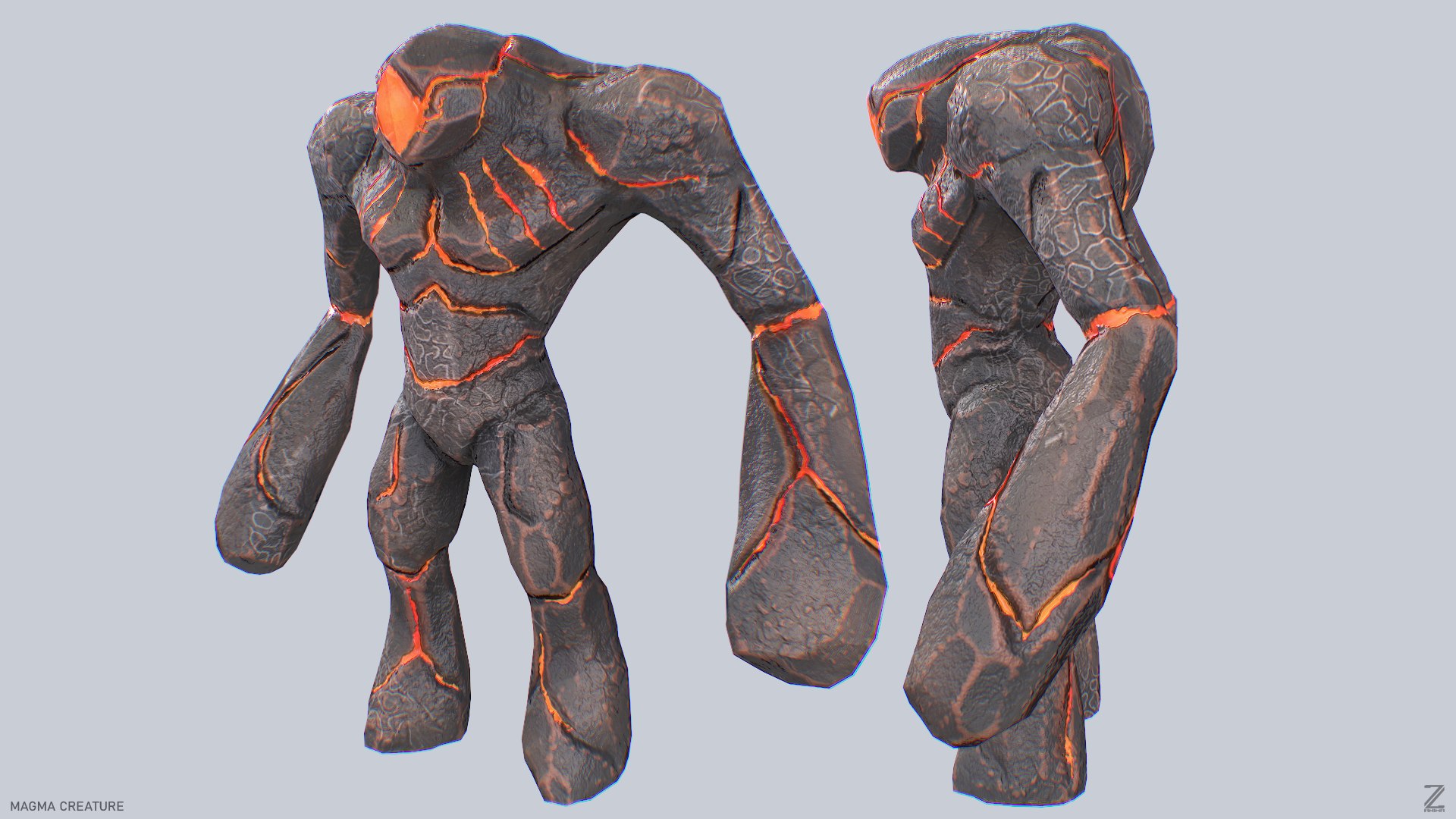 3D Magma Creature - TurboSquid 2234849