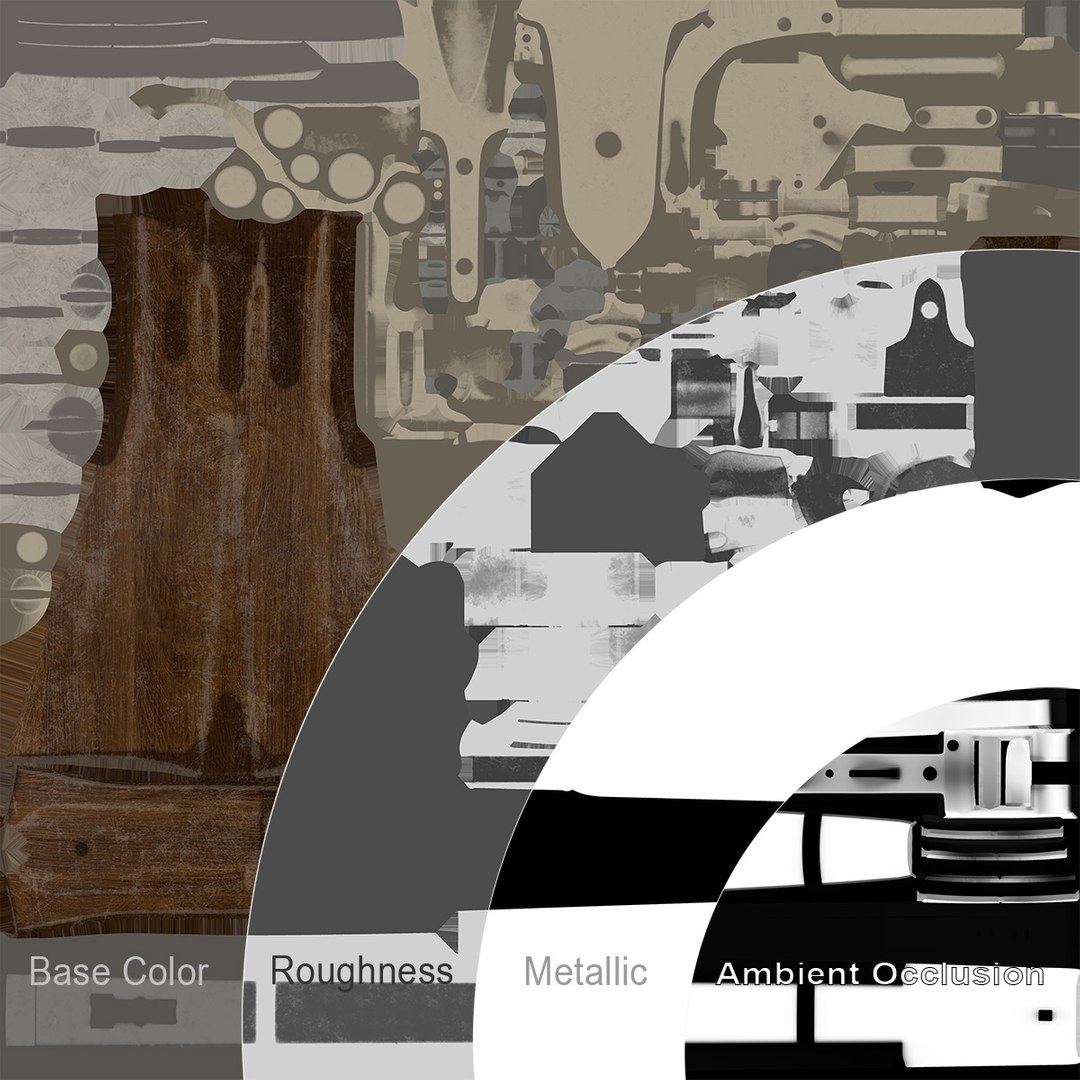 Rifle 8K PBR Textures 3D model - TurboSquid 2065293