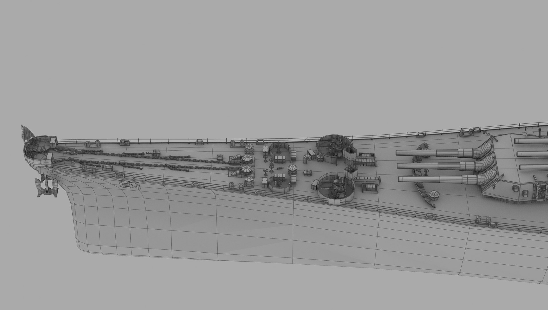 uss bb-61 class iowa 3d model