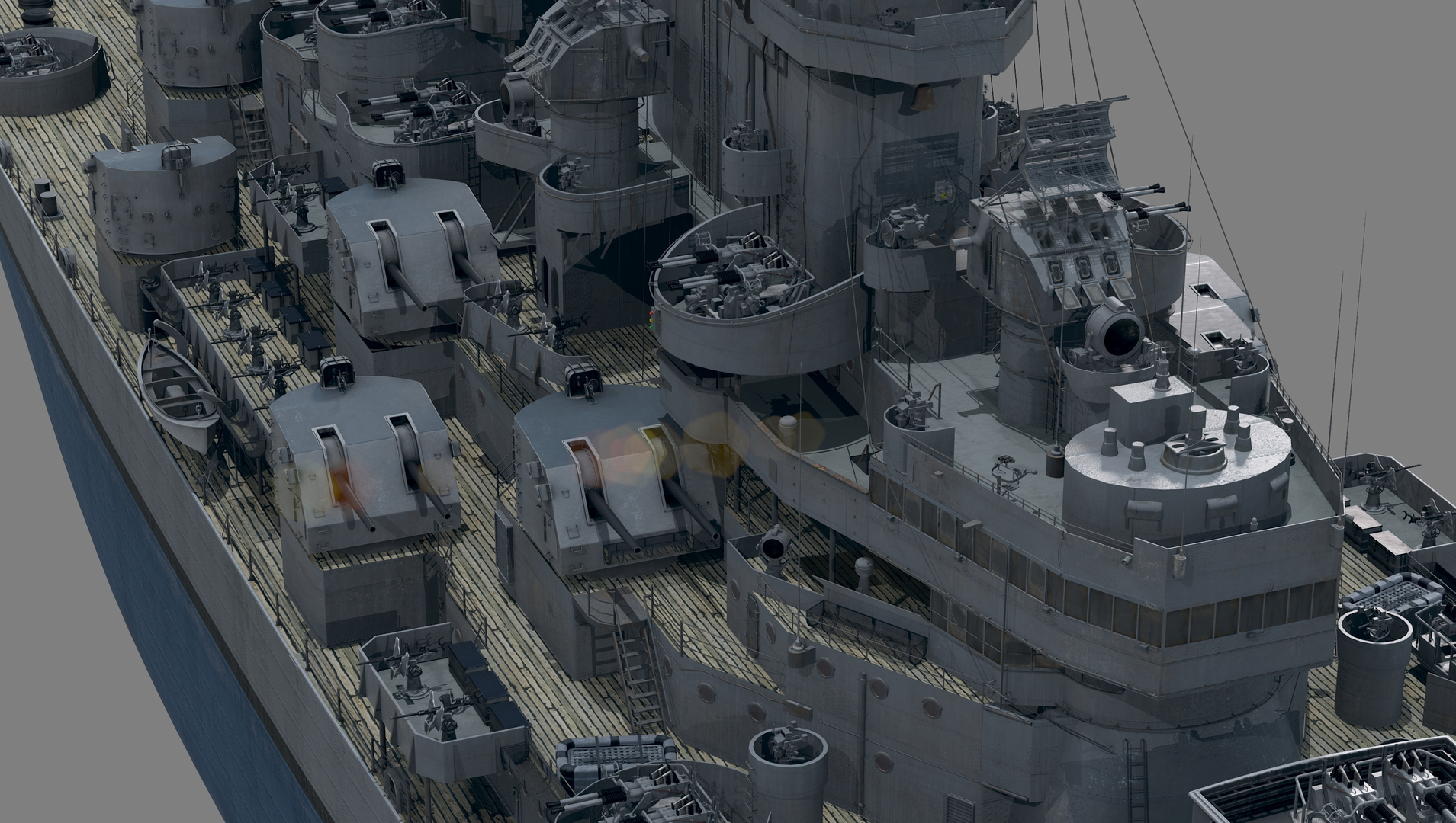 uss bb-61 class iowa 3d model