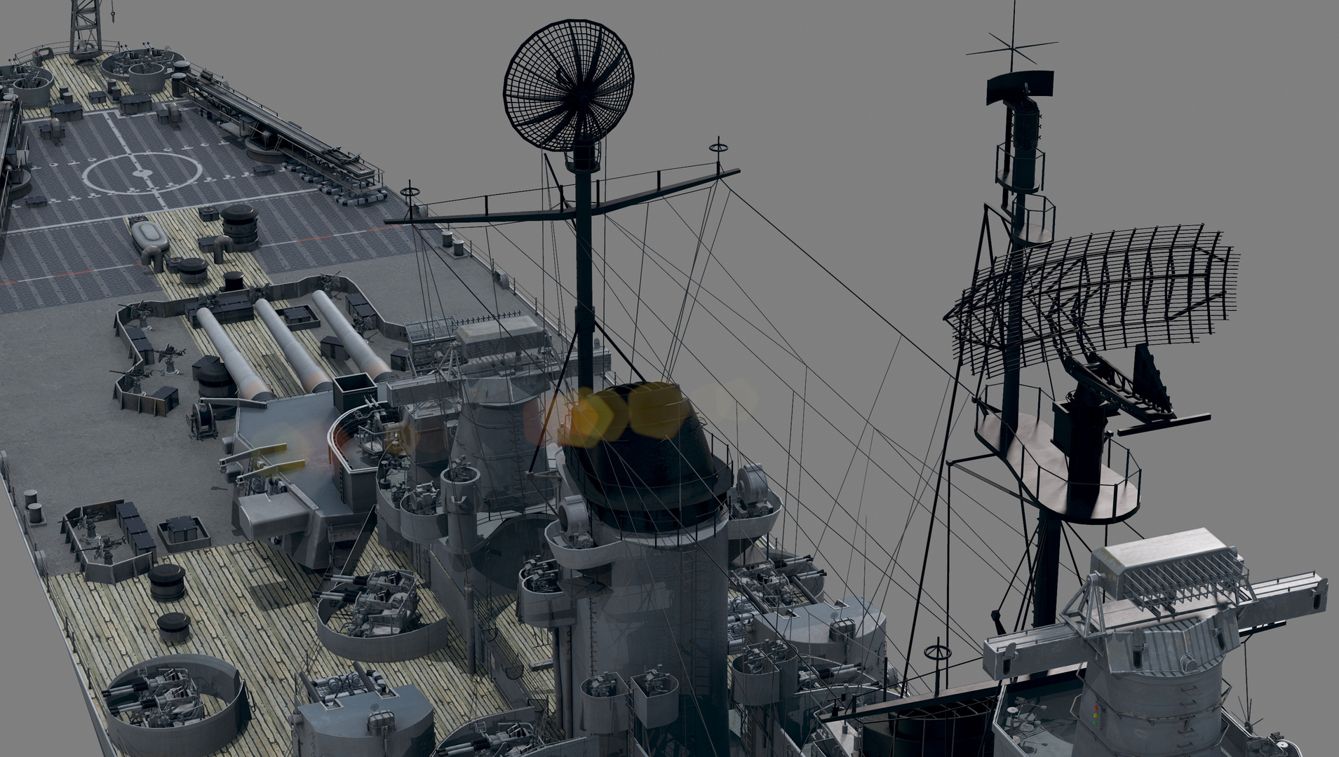 uss bb-61 class iowa 3d model