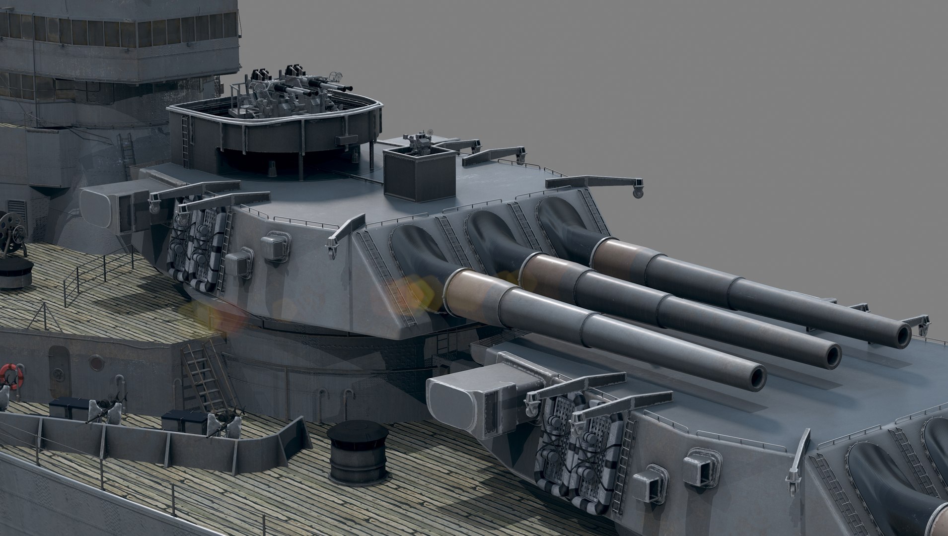 uss bb-61 class iowa 3d model