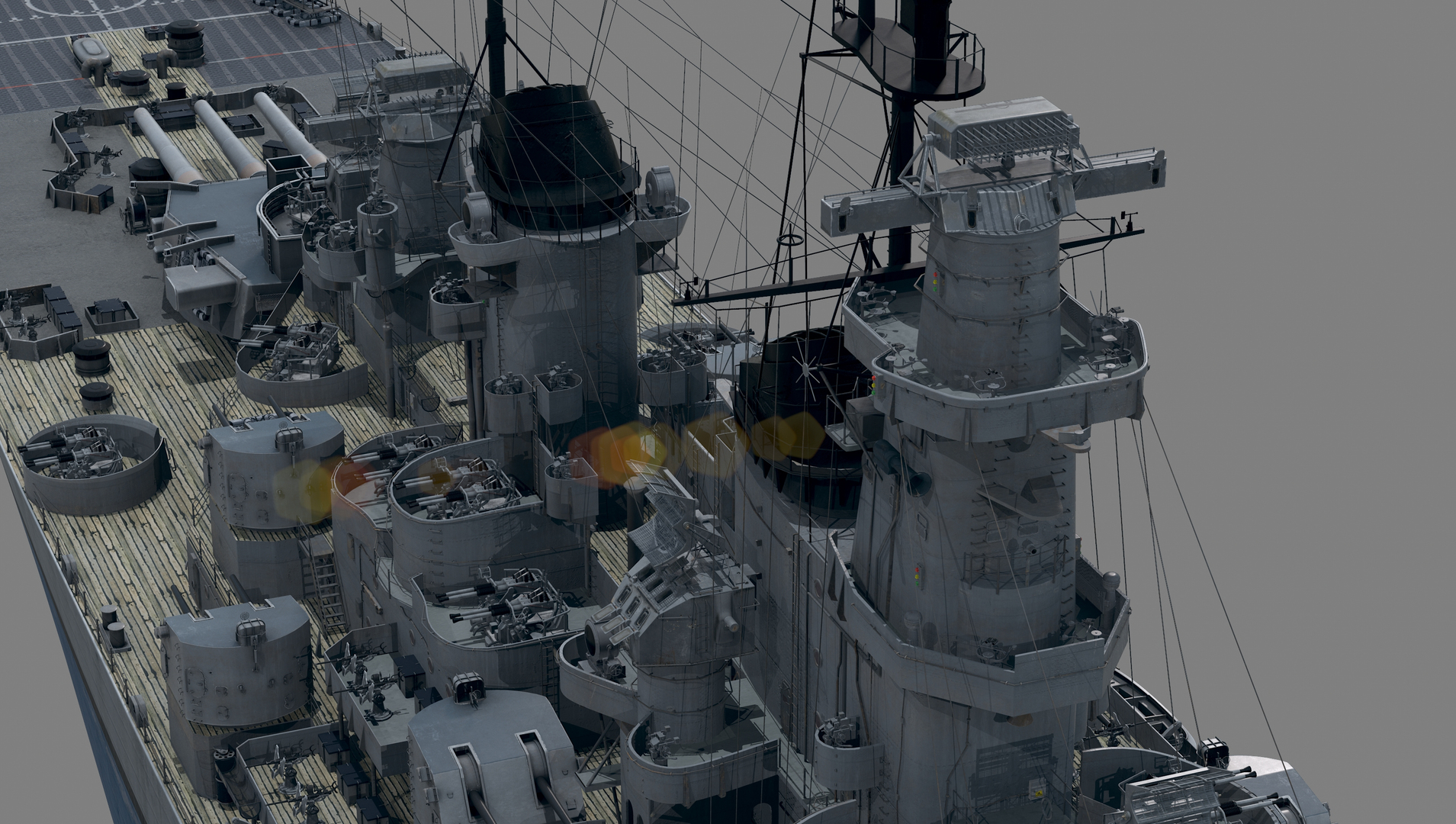 uss bb-61 class iowa 3d model