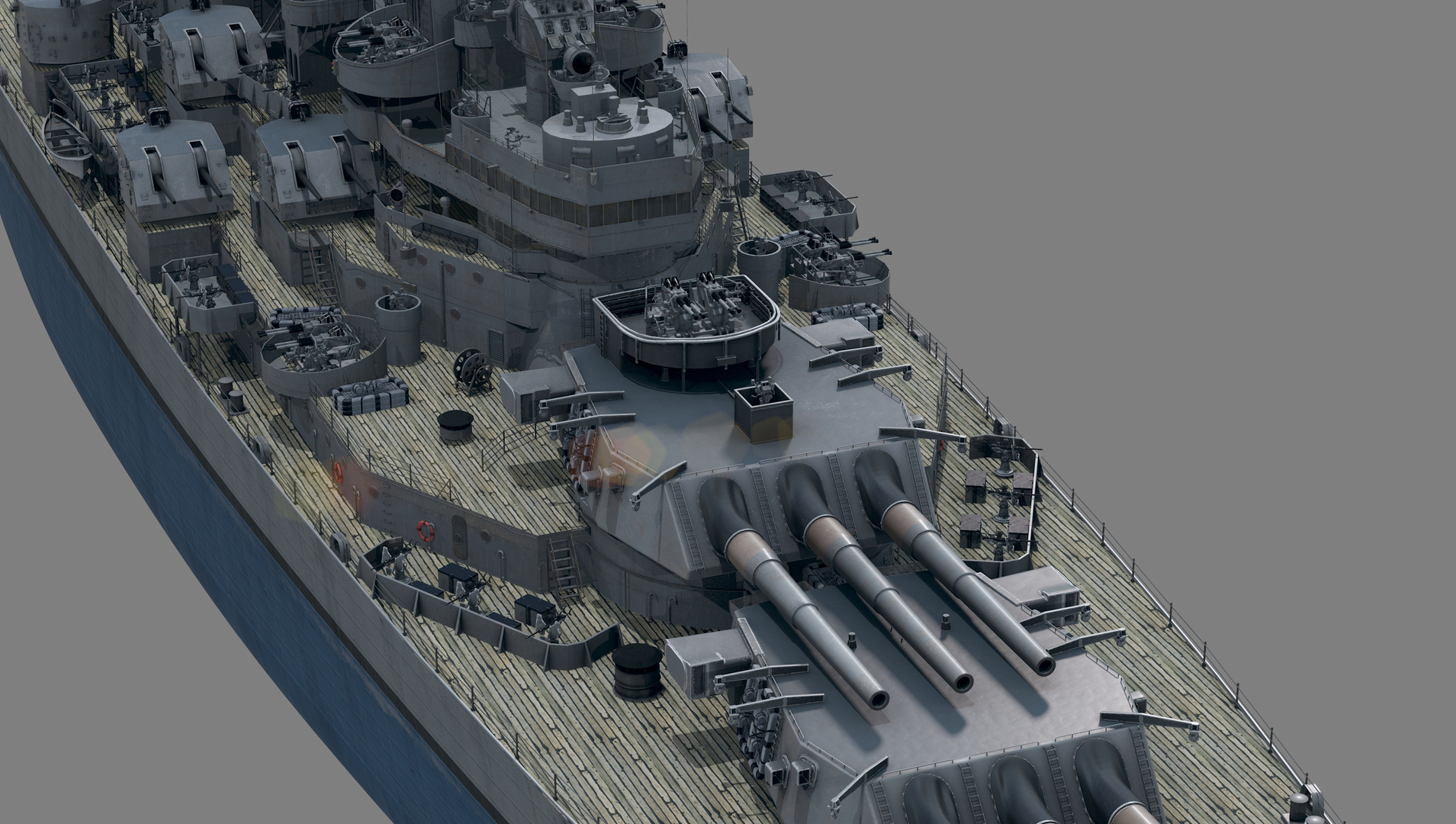 uss bb-61 class iowa 3d model
