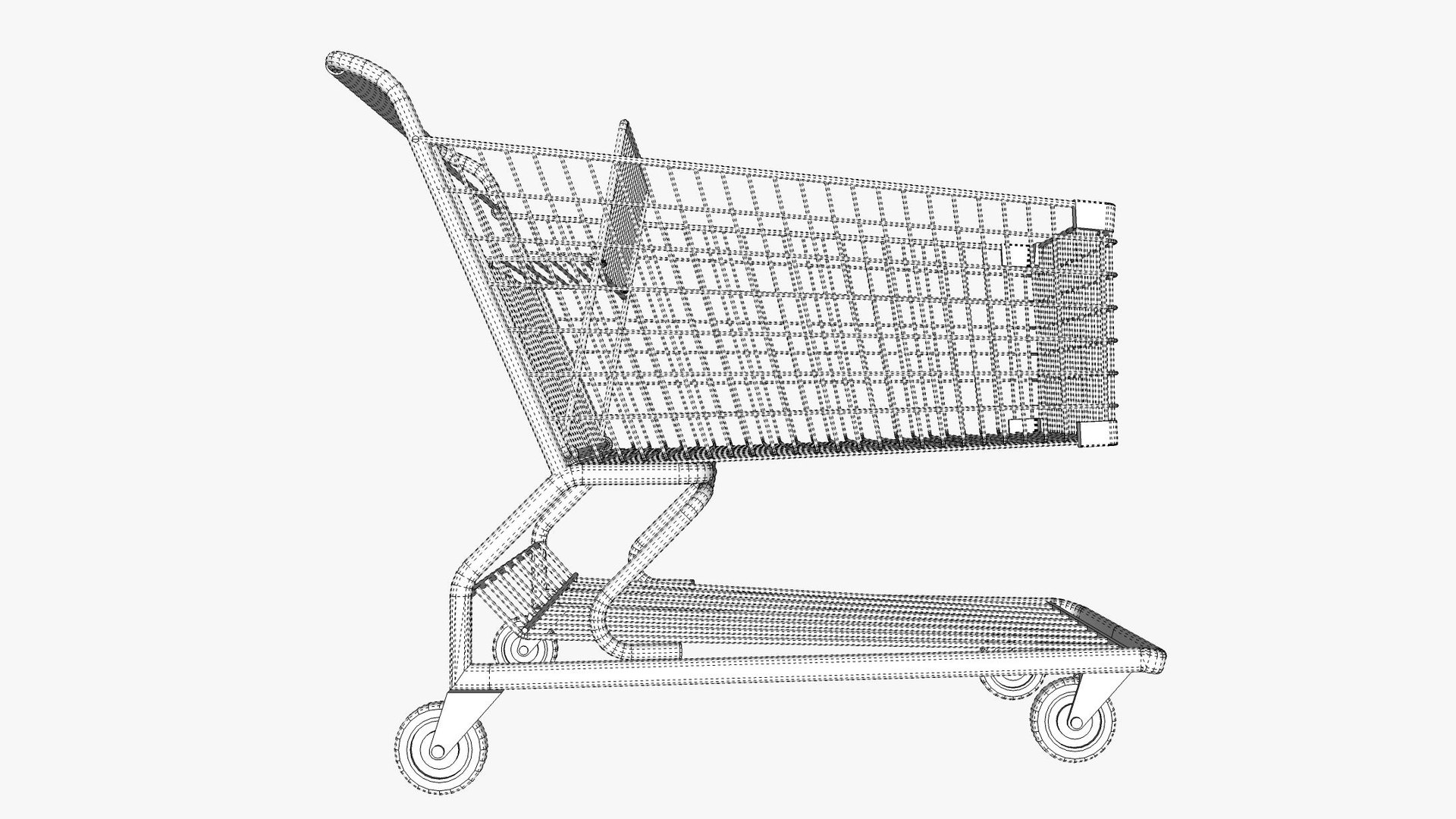 3D Shopping Cart Model - TurboSquid 2260284