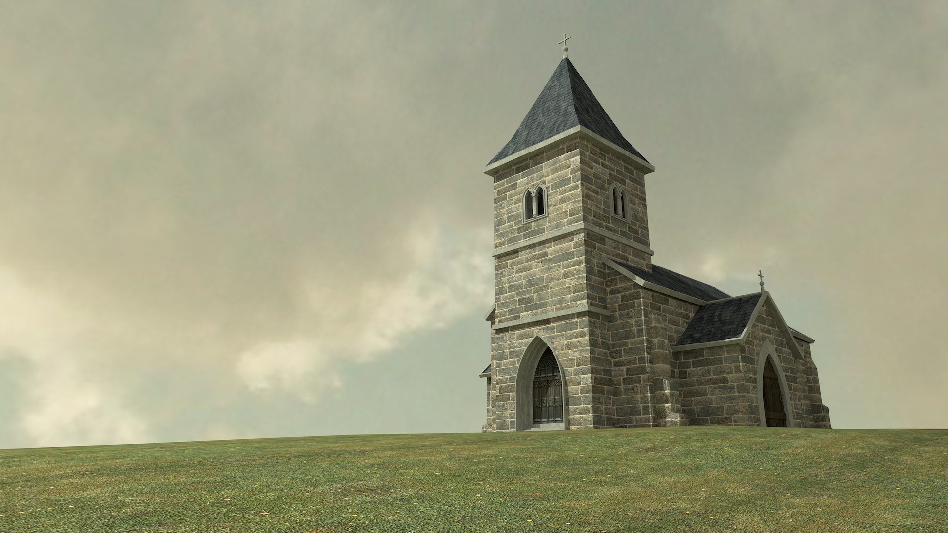 3ds Medieval Gothic Chapel