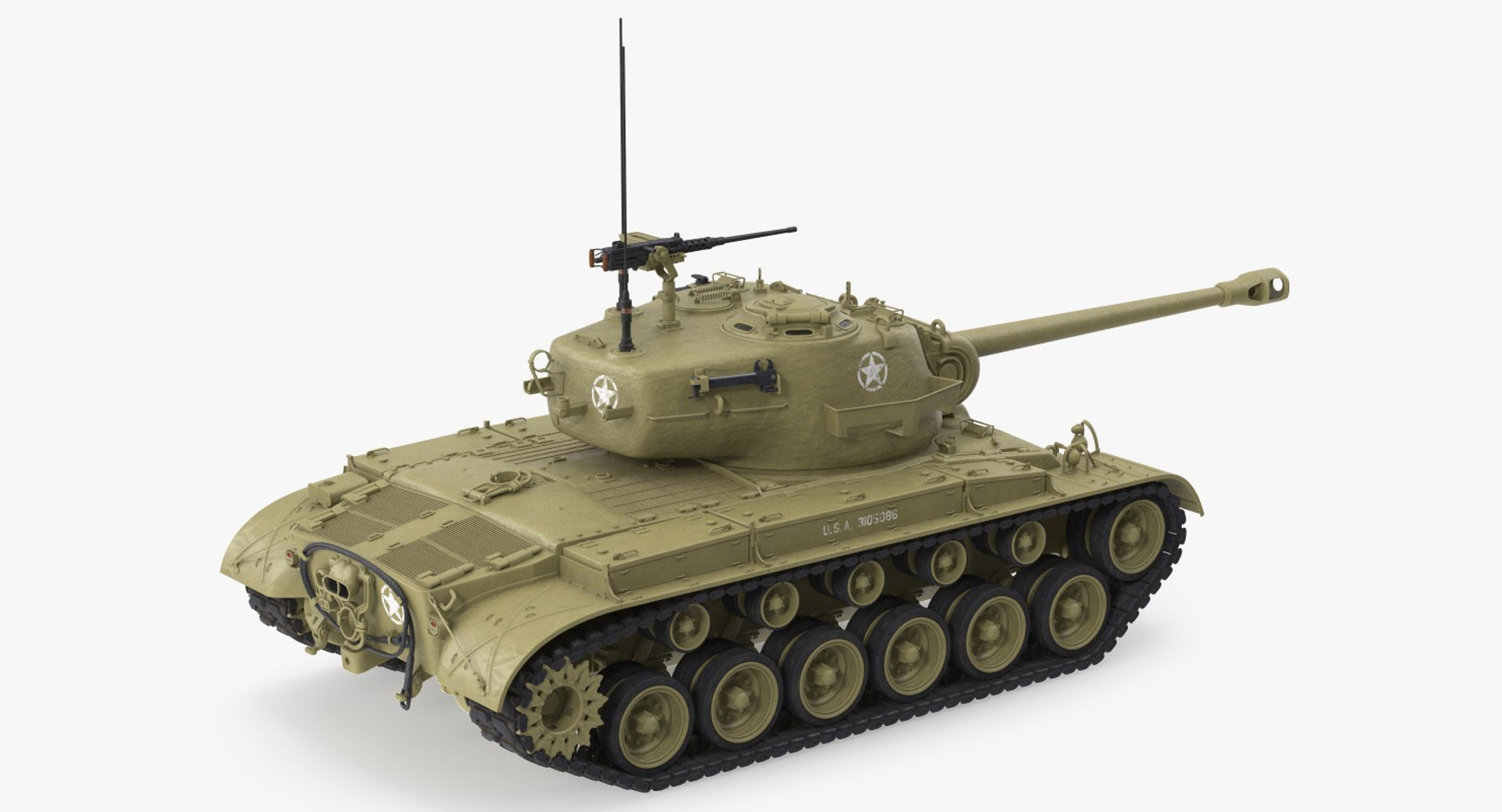 Heavy tank m26 pershing 3D - TurboSquid 1318181