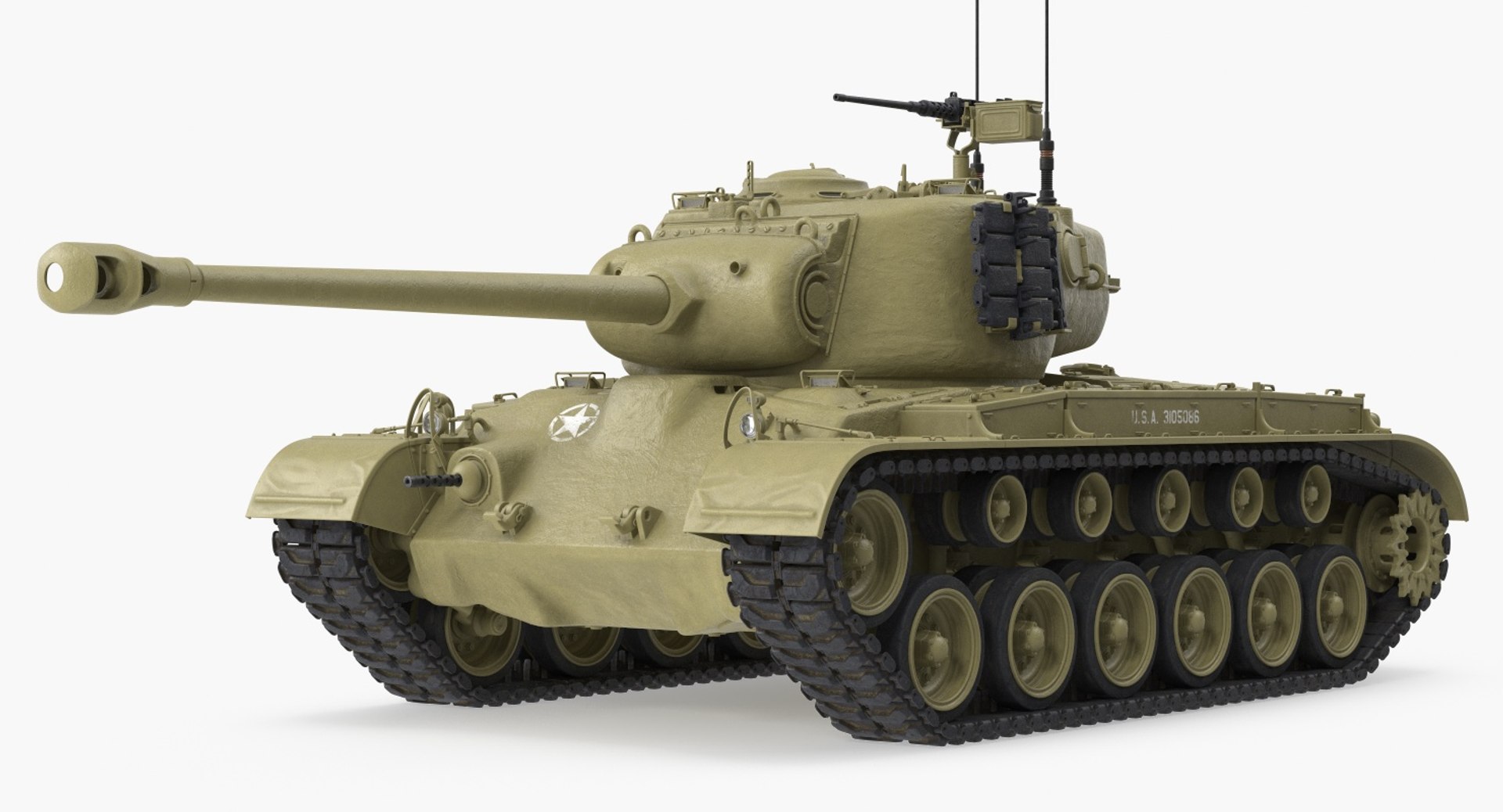 Heavy tank m26 pershing 3D - TurboSquid 1318181