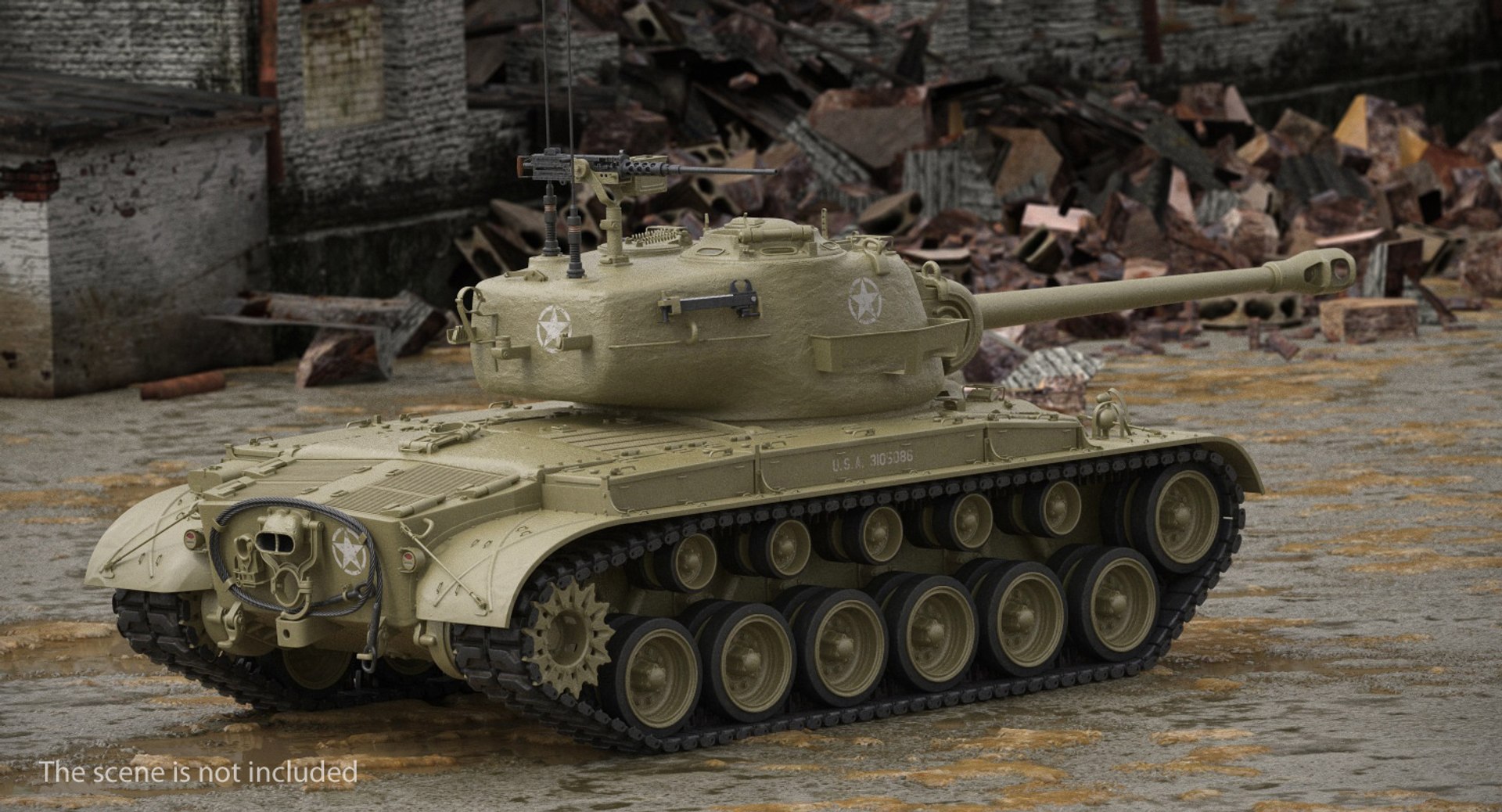 Heavy Tank M26 Pershing 3D - TurboSquid 1318181