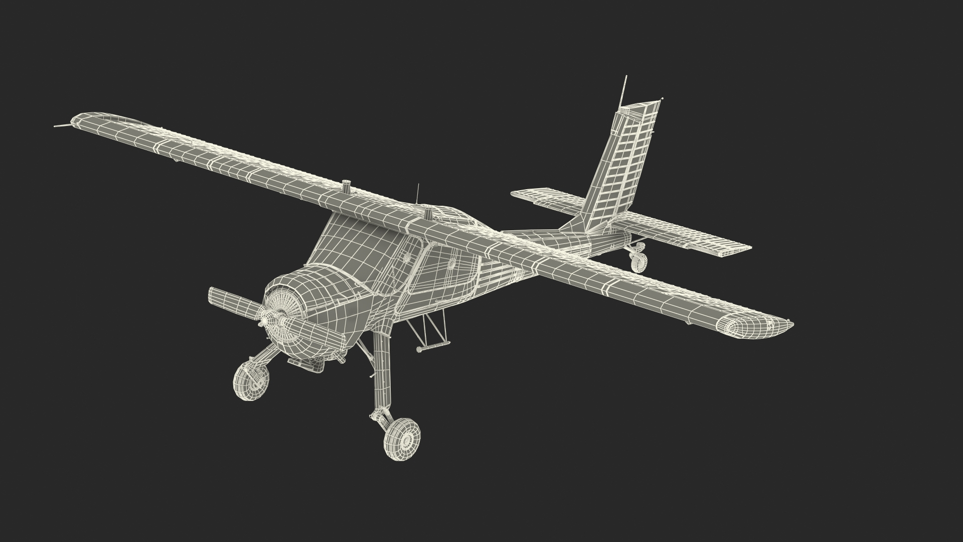 American Light Aircraft Black Rigged For Maya 3D Model - TurboSquid 2258121