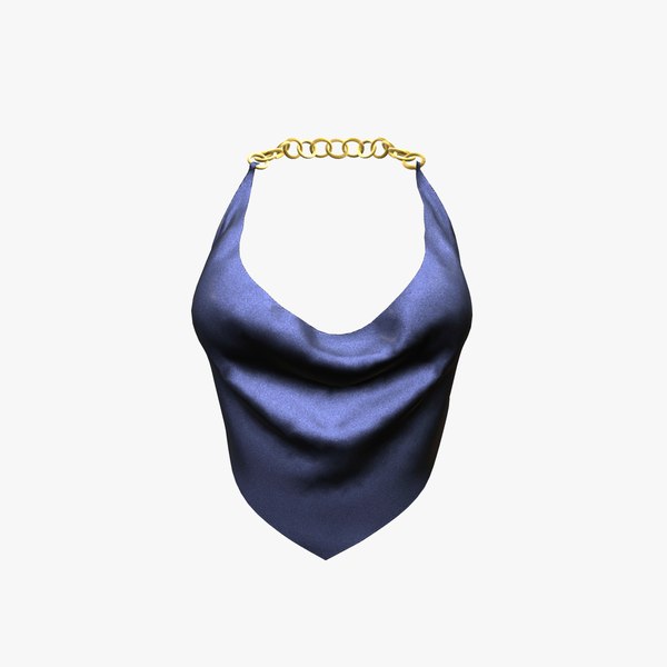 3D Chain Halter Neck Crop Top model - TurboSquid 1789261