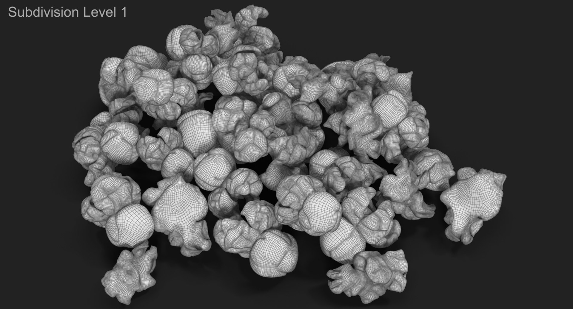 3d model of popcorn 2