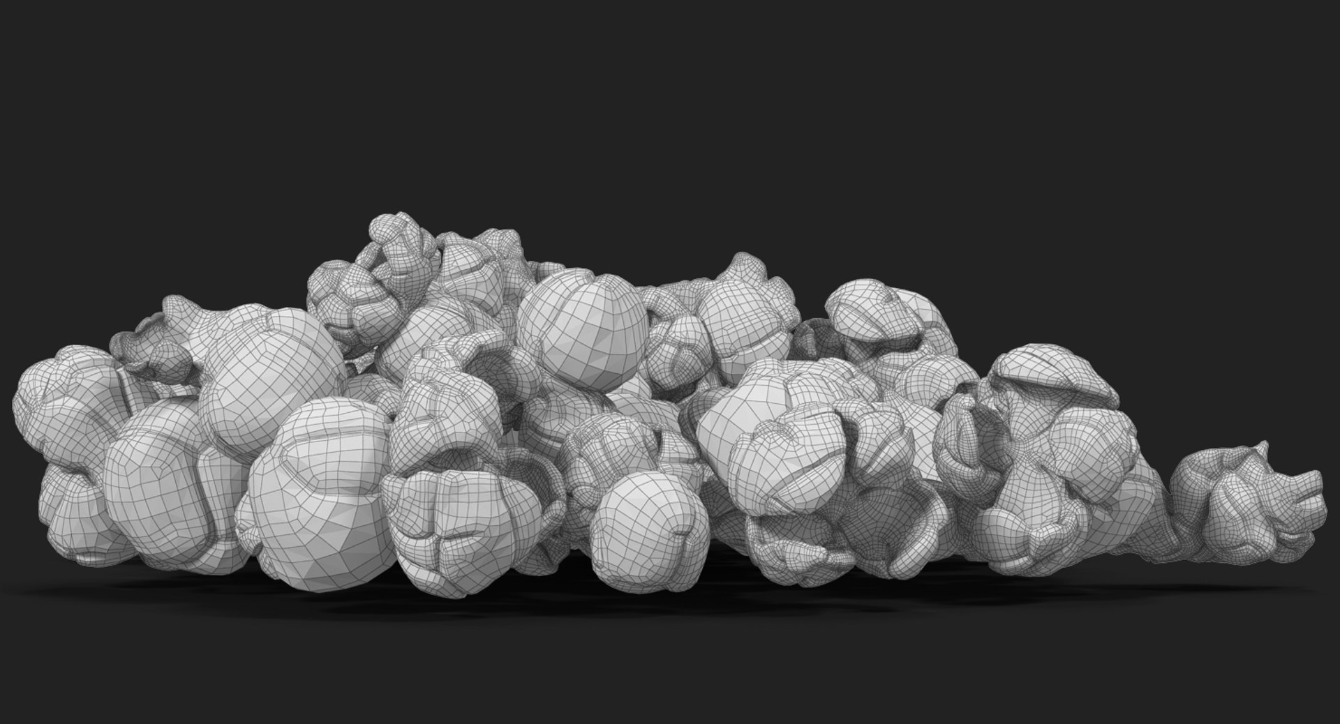 3d model of popcorn 2