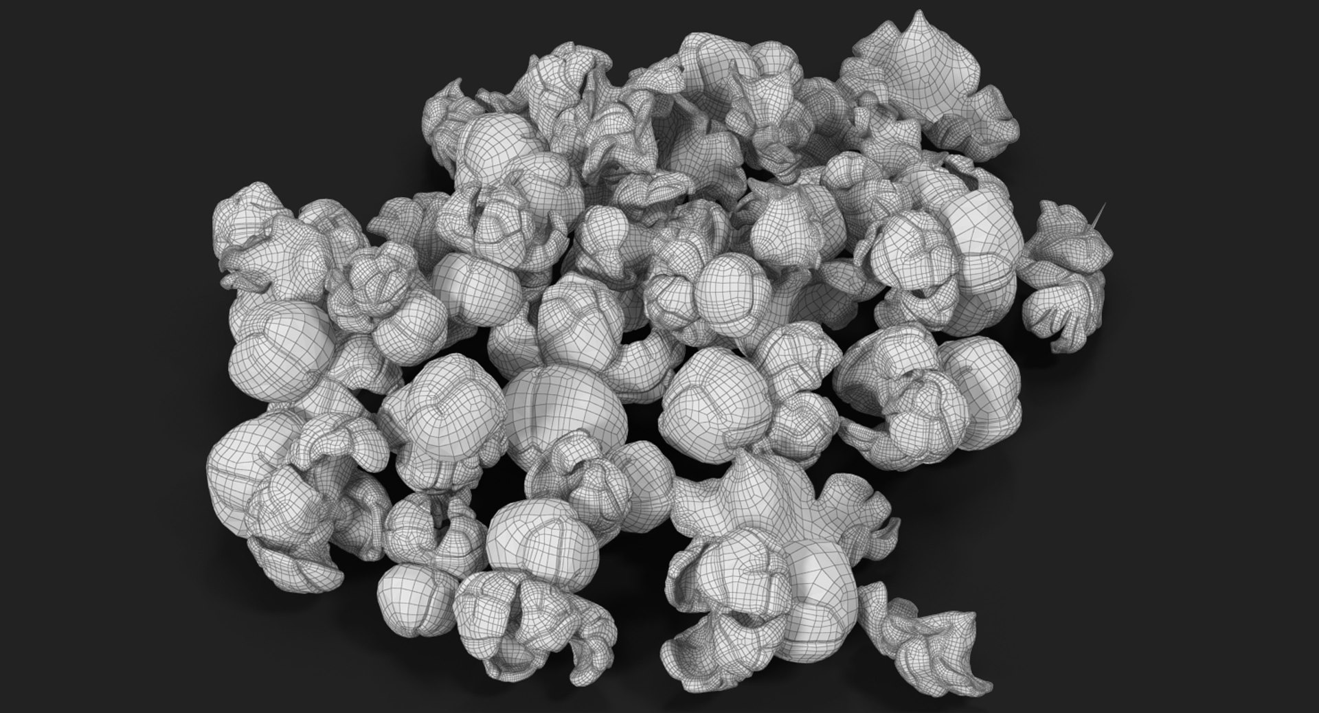 3d model of popcorn 2