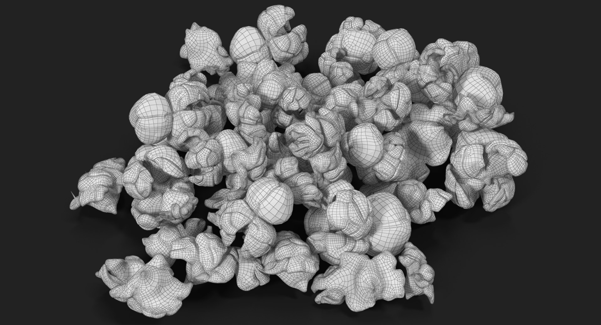 3d model of popcorn 2