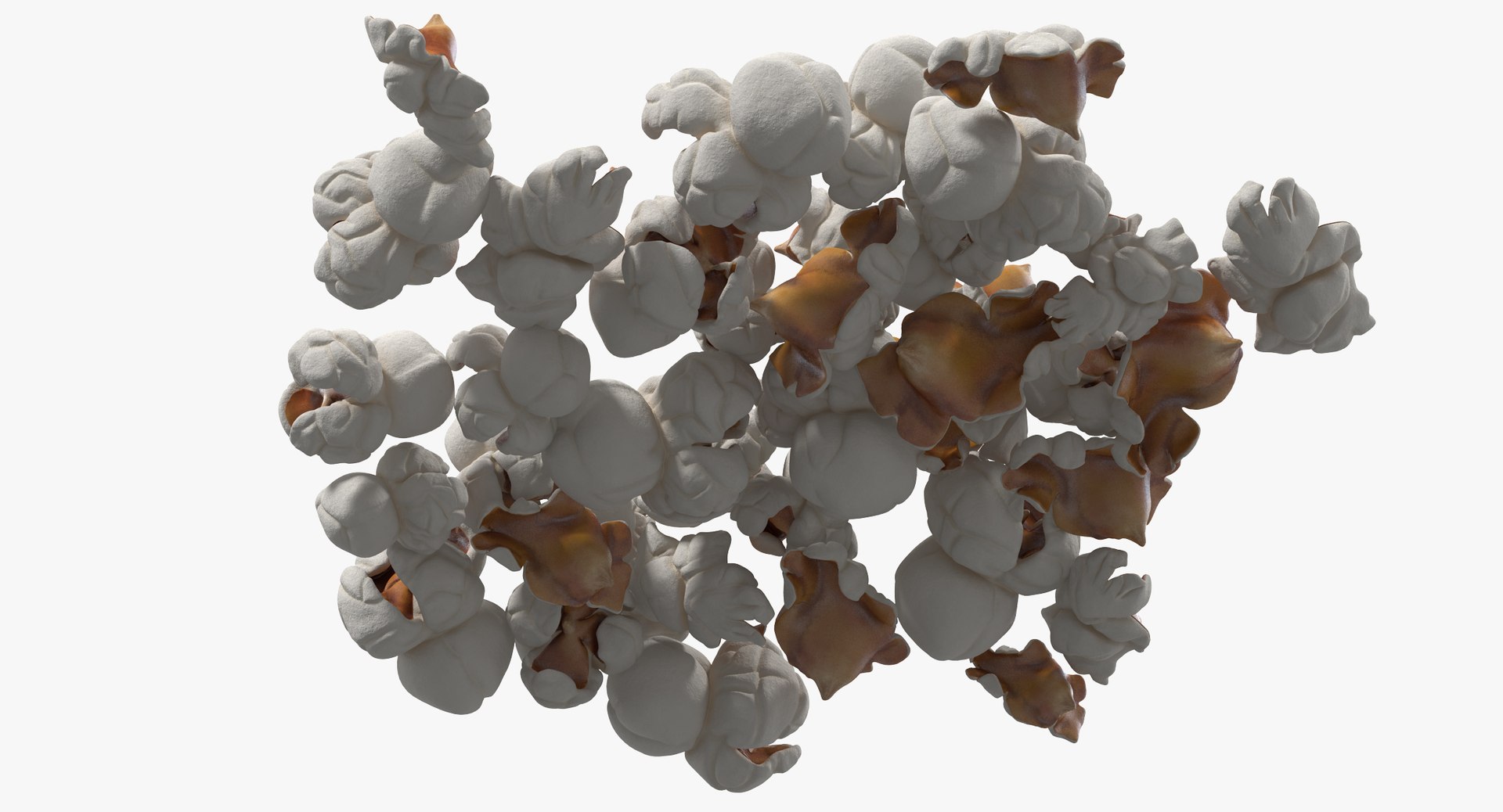 3d model of popcorn 2