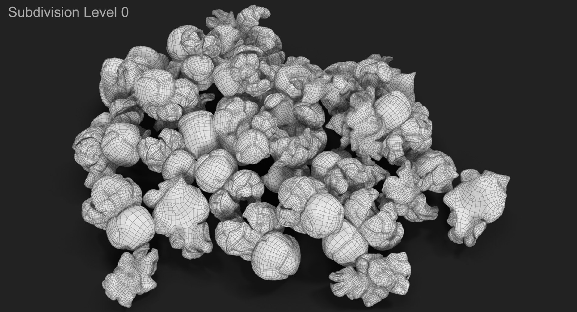 3d model of popcorn 2