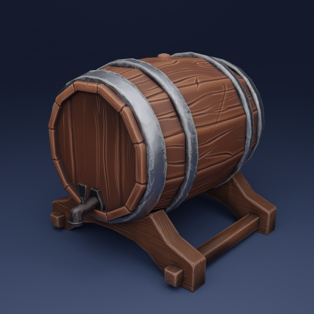 Stylized Small Barrel 3D - TurboSquid 1926463