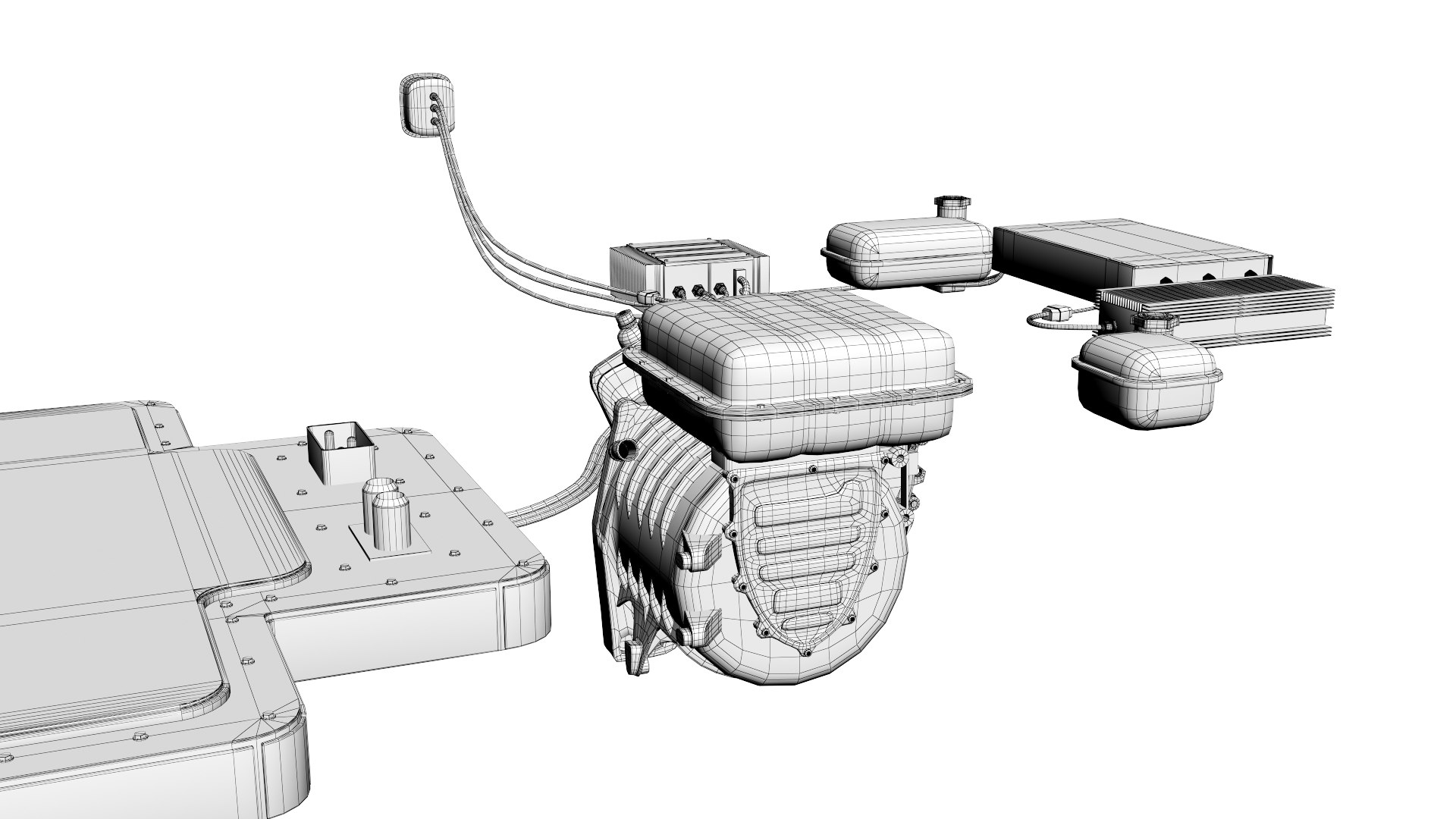 Electric And Hydrogen Fuel Car Systems 2 In 1 3D Model - TurboSquid 2302442