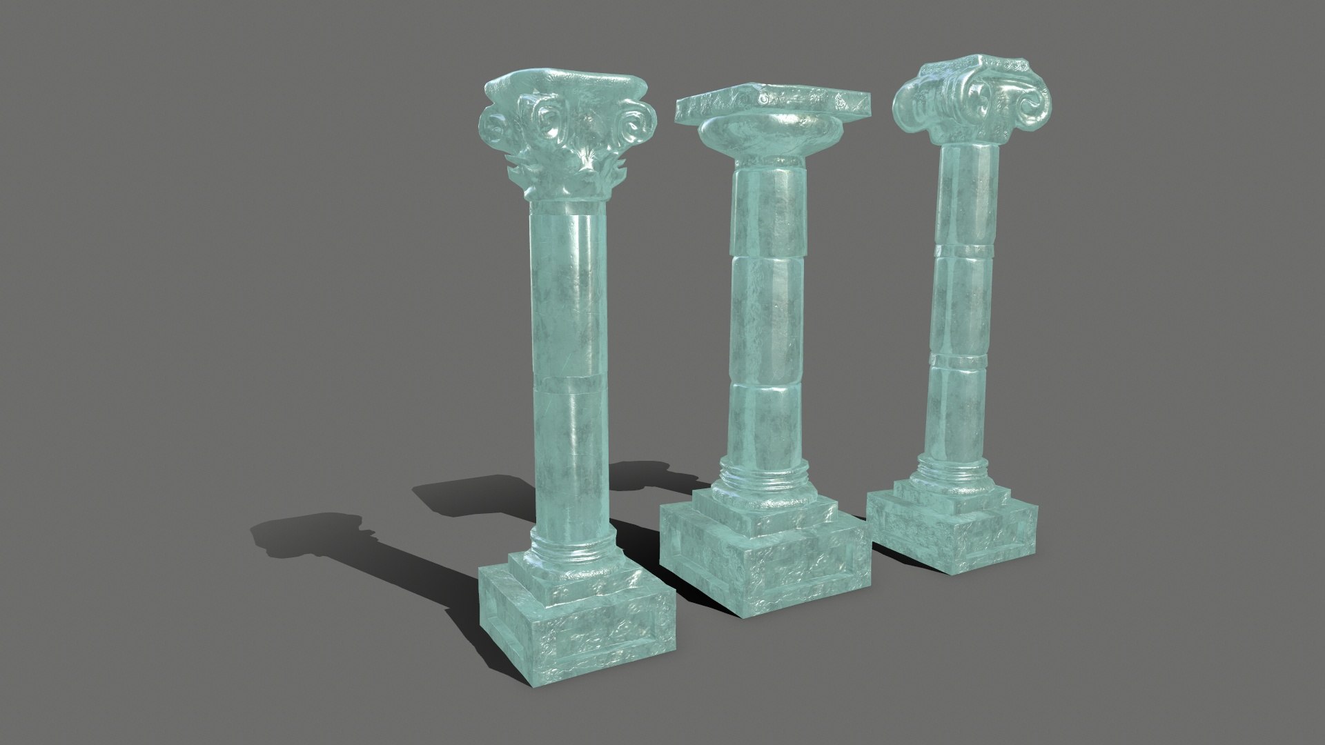 3D pillar set - TurboSquid 1624008