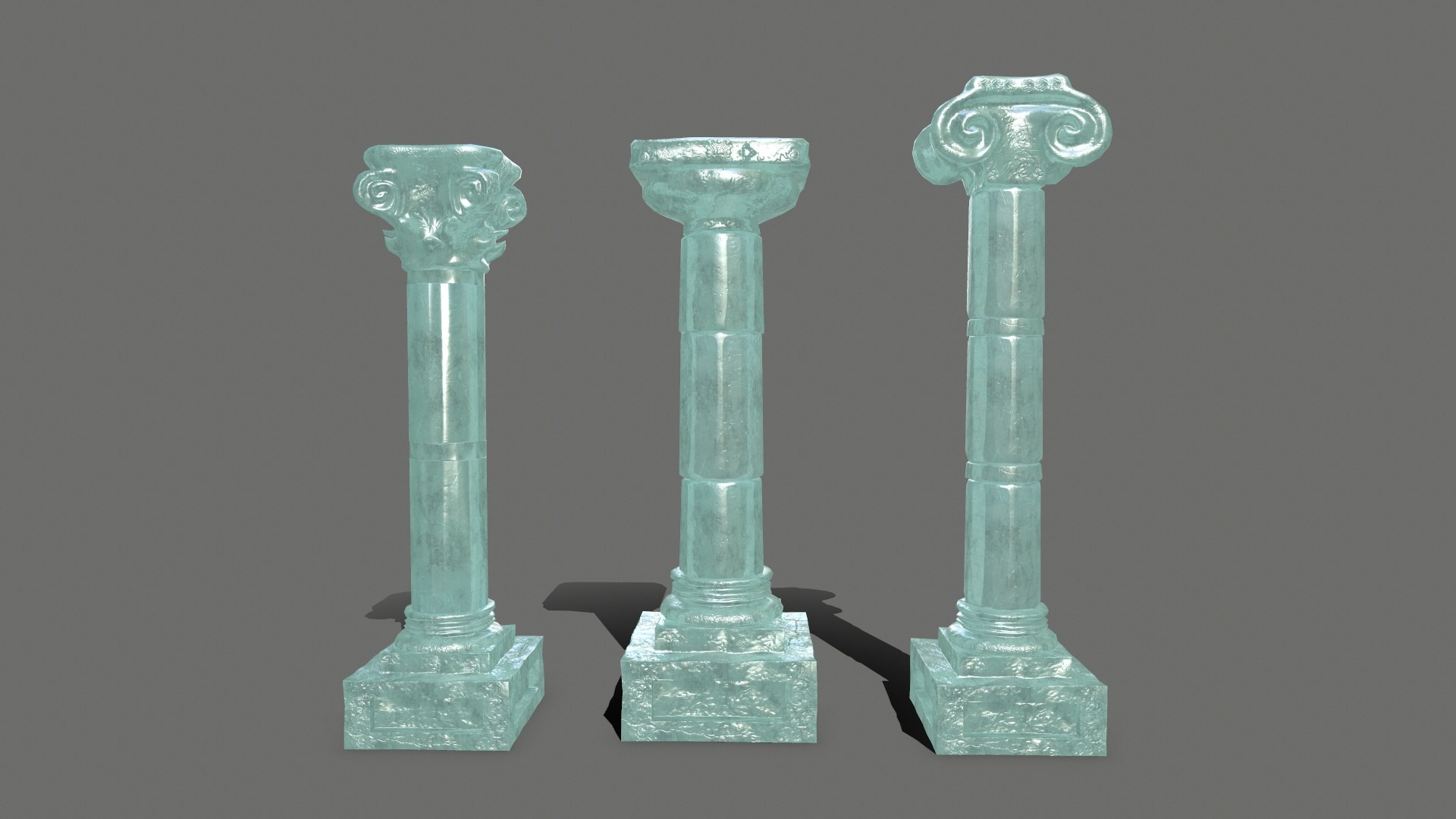 3D pillar set - TurboSquid 1624008