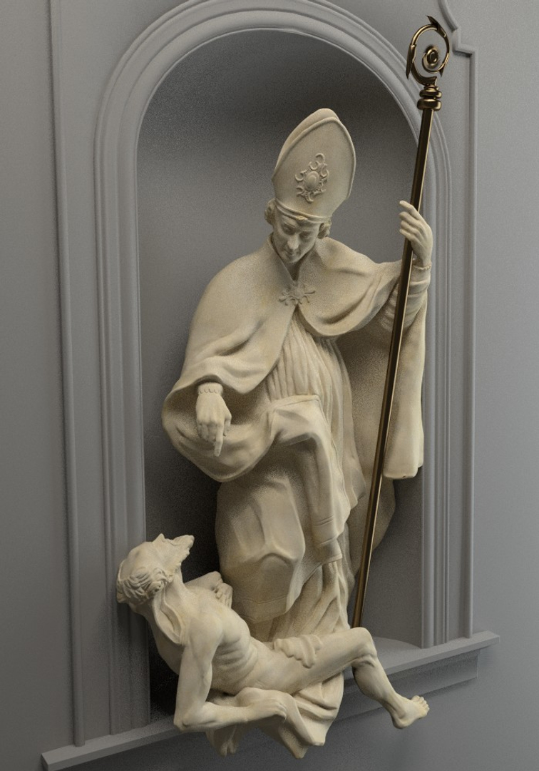 Statue Sant Stanislav 3d Obj