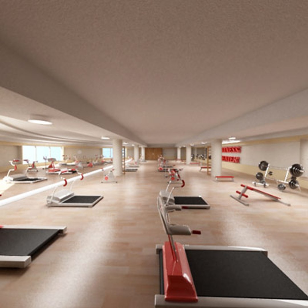 Gym Interior 3d Model