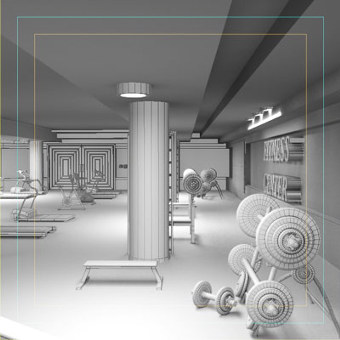 Gym Interior 3d Model