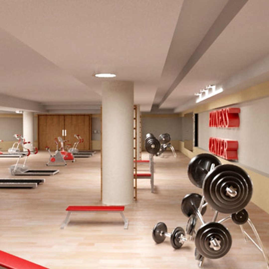Gym Interior 3d Model