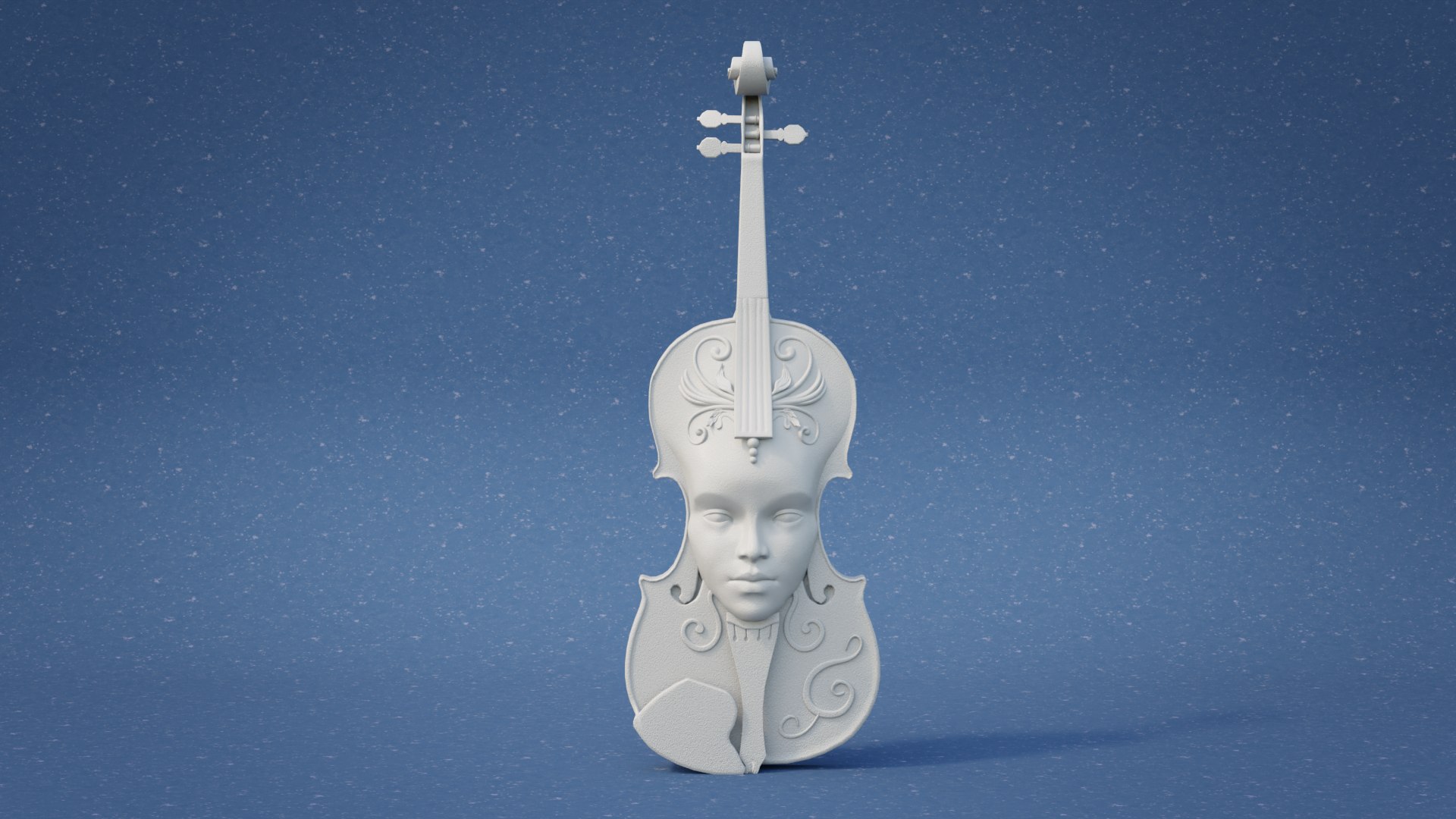 Violin Head 3D Model - TurboSquid 2217614