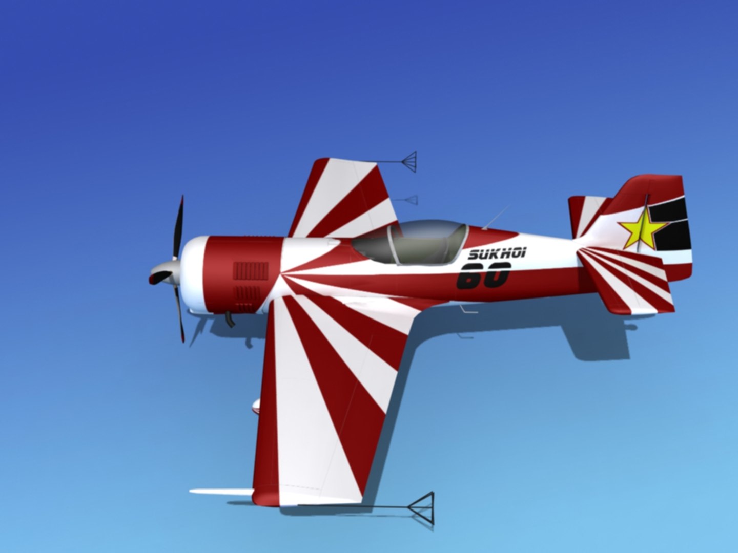 3d sukhoi su-26 aerobatics