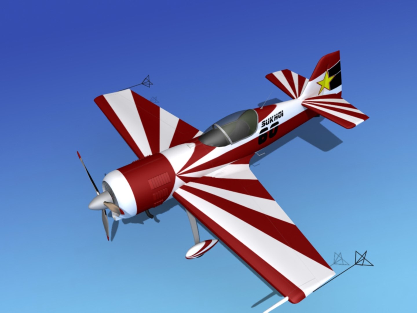 3d sukhoi su-26 aerobatics