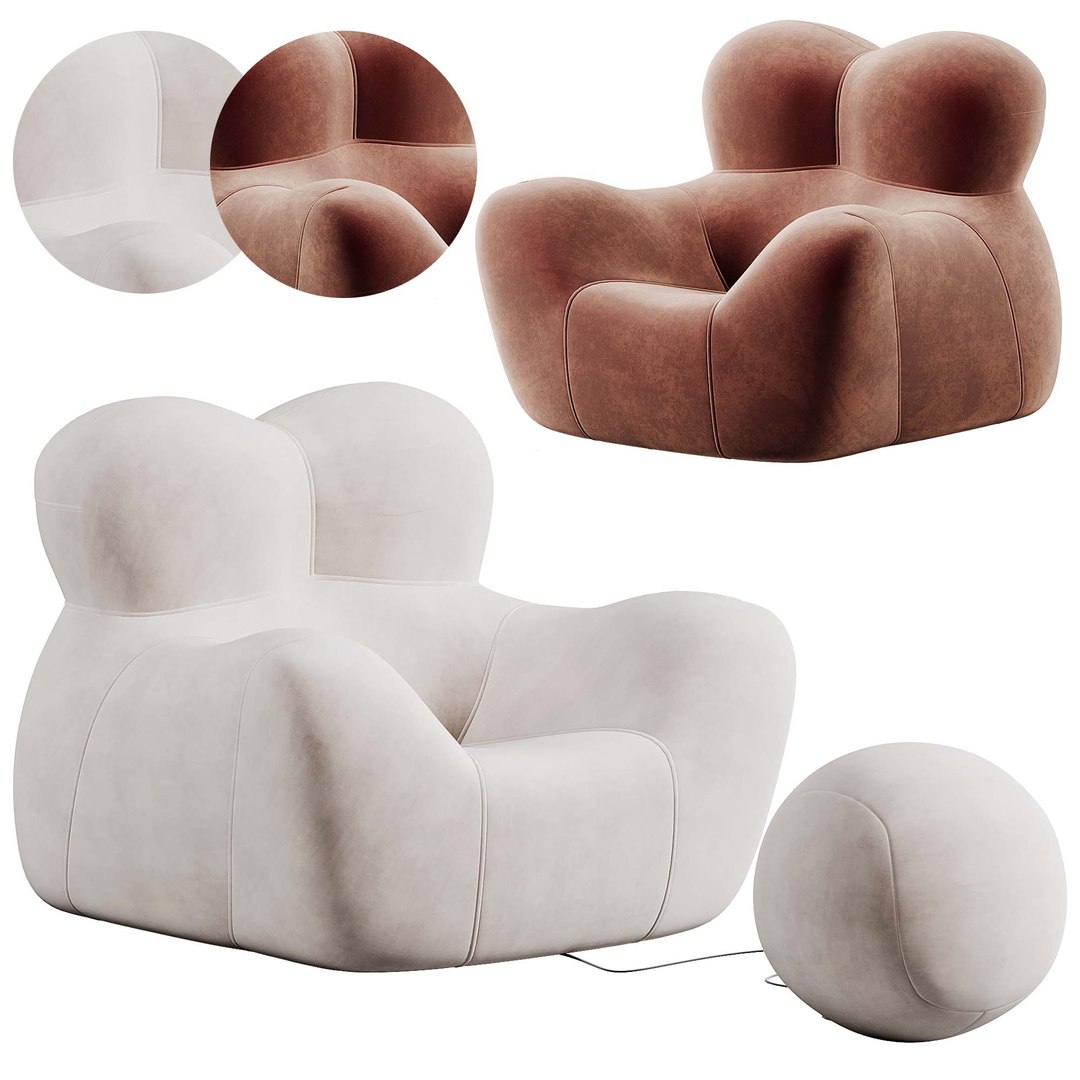 3D Model Serie Up 2000 Armchair - TurboSquid 2313715
