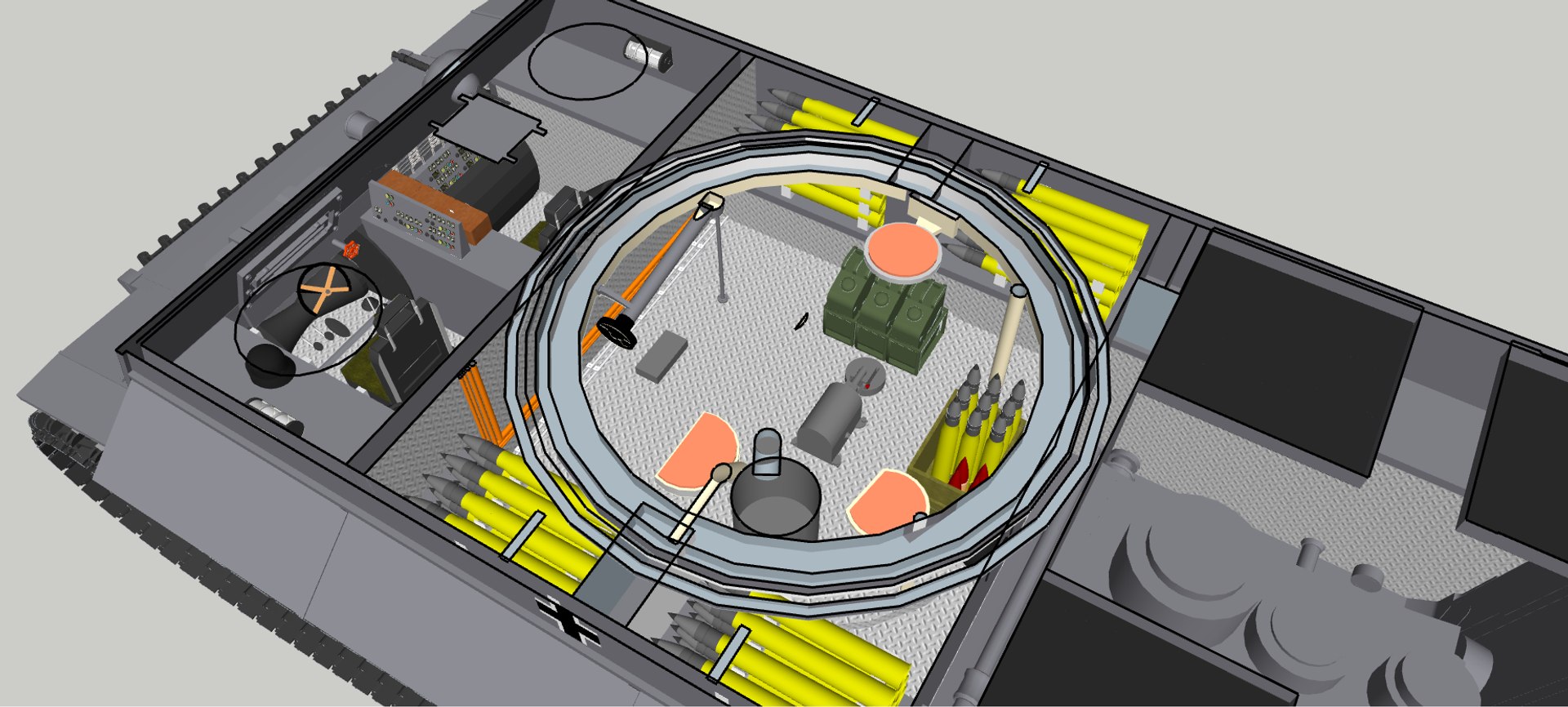 Tiger interior exterior 3D model - TurboSquid 1170241