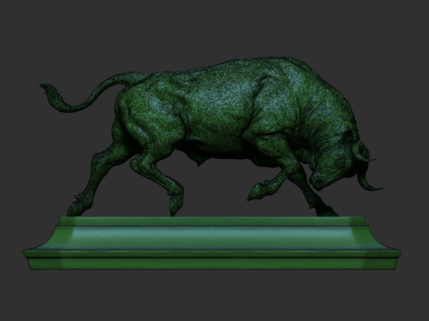 3D Bull Statue Model - TurboSquid 1882059