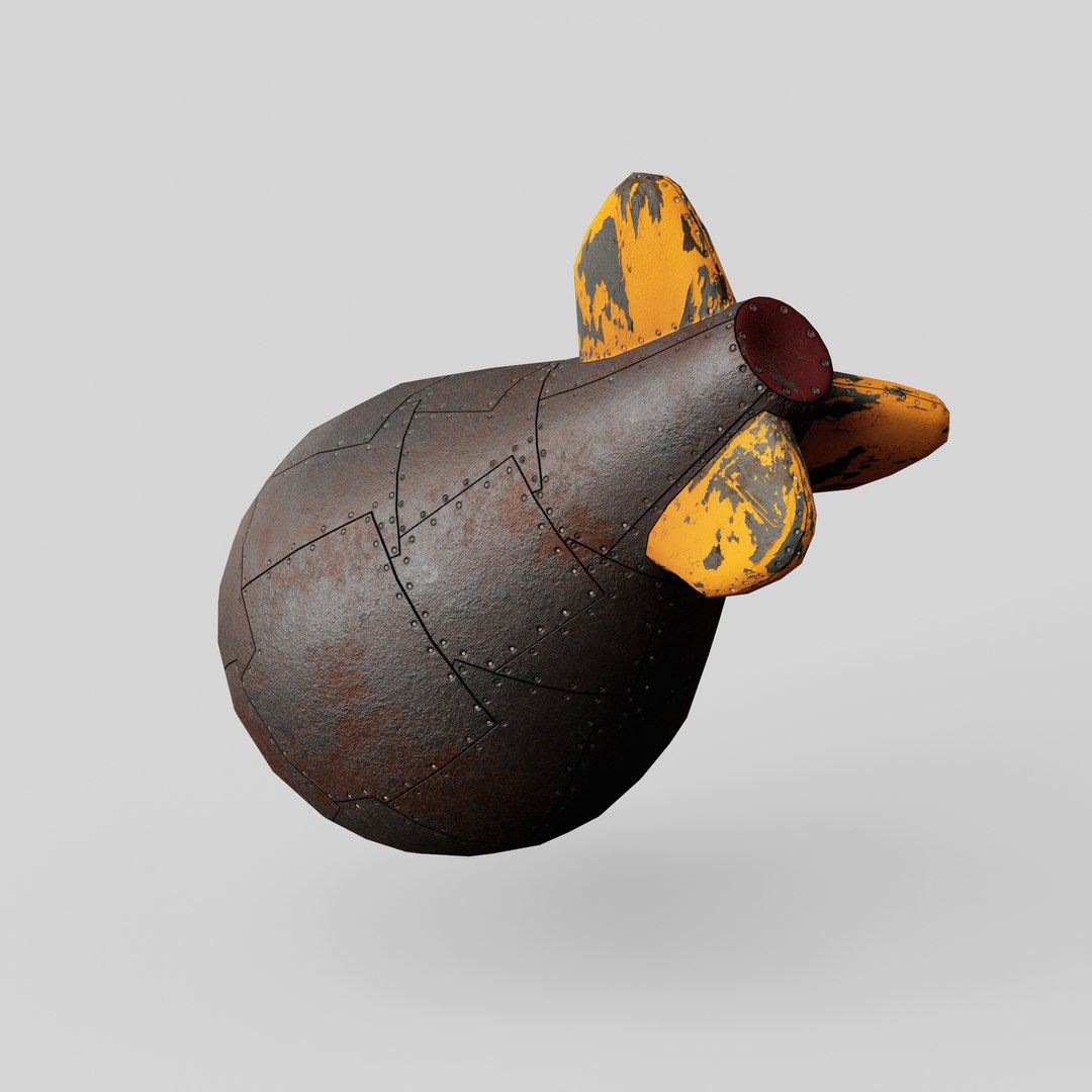 3D Nuclear Atom Bomb in Steampunk Style model - TurboSquid 1974496