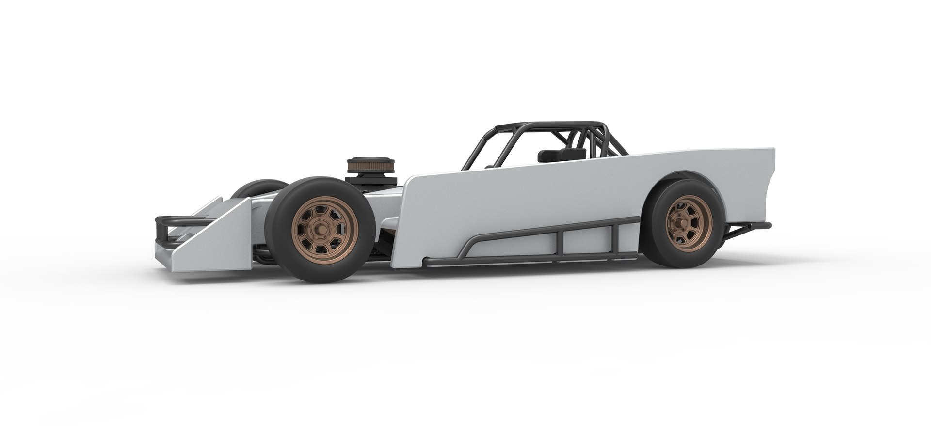 3D Diecast Small Block Supermodified race car Scale 1 to 25 model ...