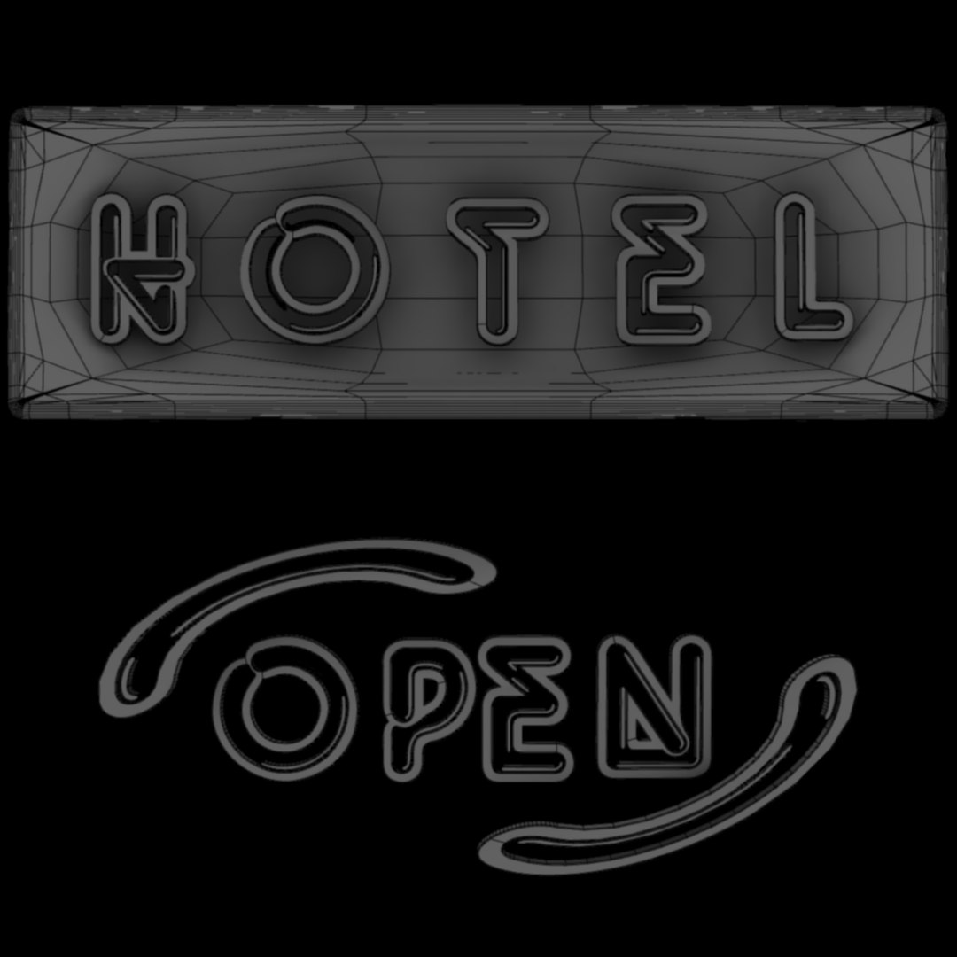 neon sign 3d model