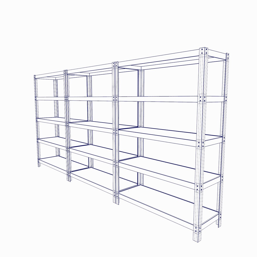 Storage Shelving 3D Model - TurboSquid 2402393