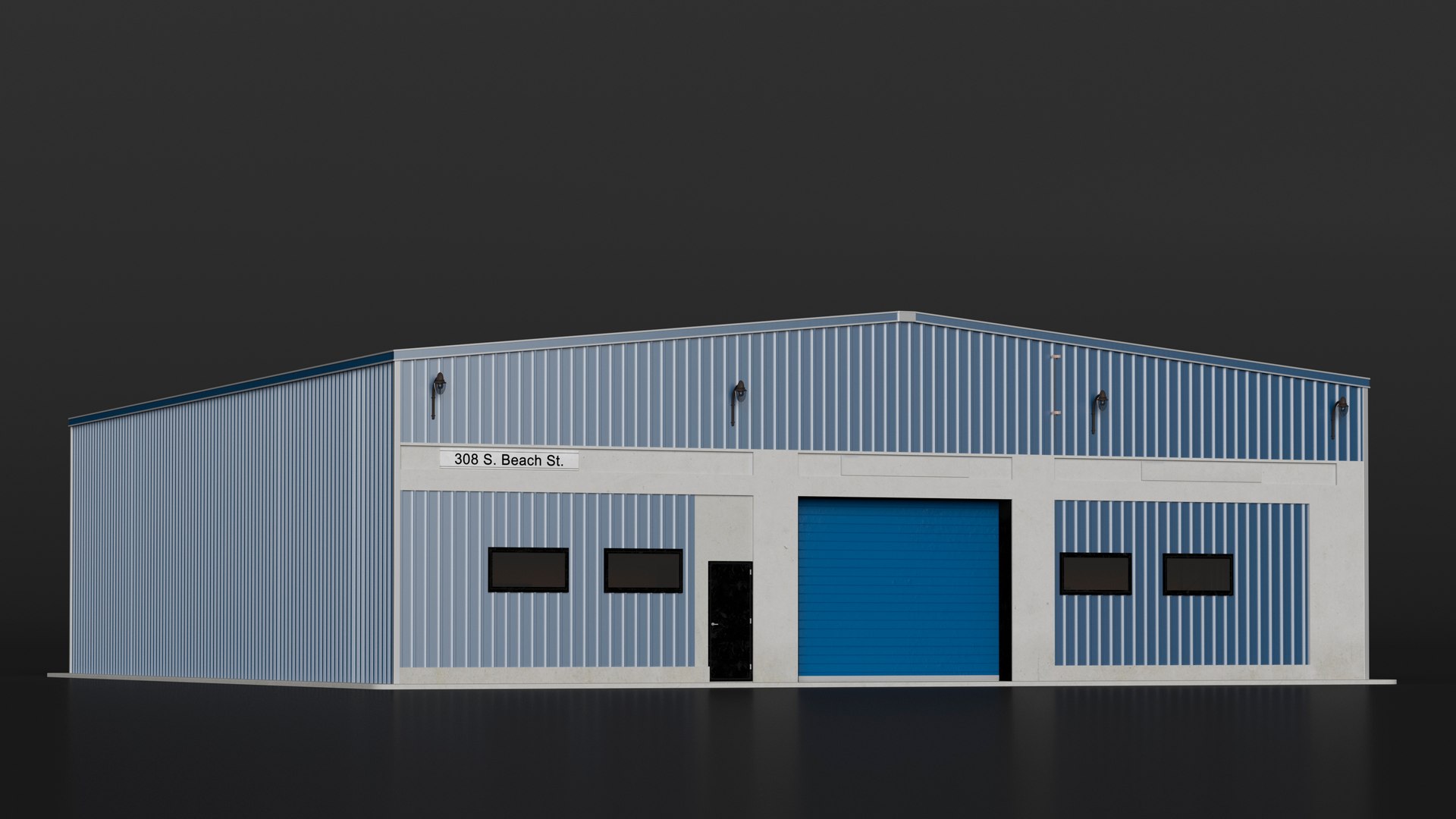 3D Steel Storage Building Model - TurboSquid 2217434
