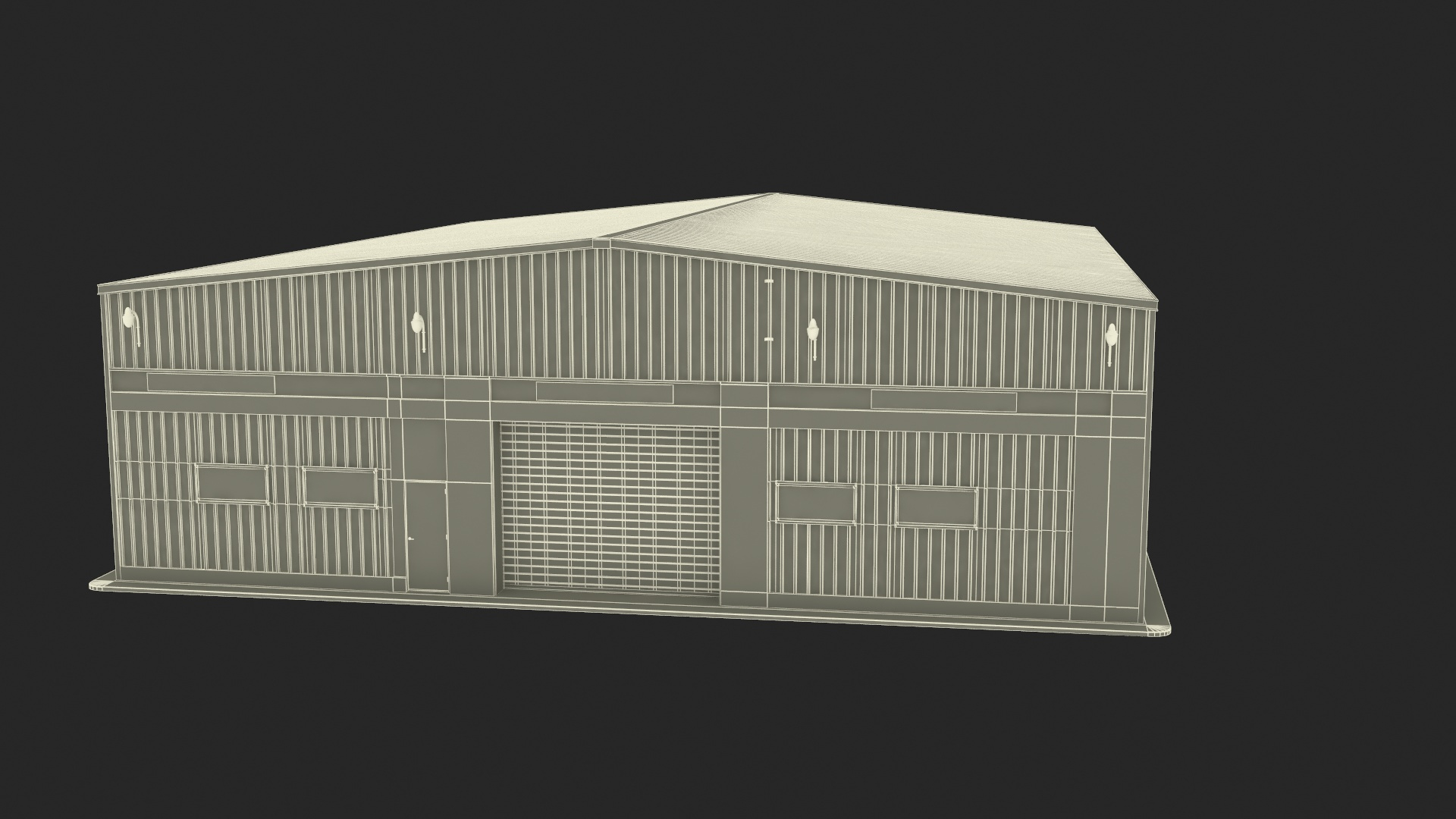 3D Steel Storage Building Model - TurboSquid 2217434