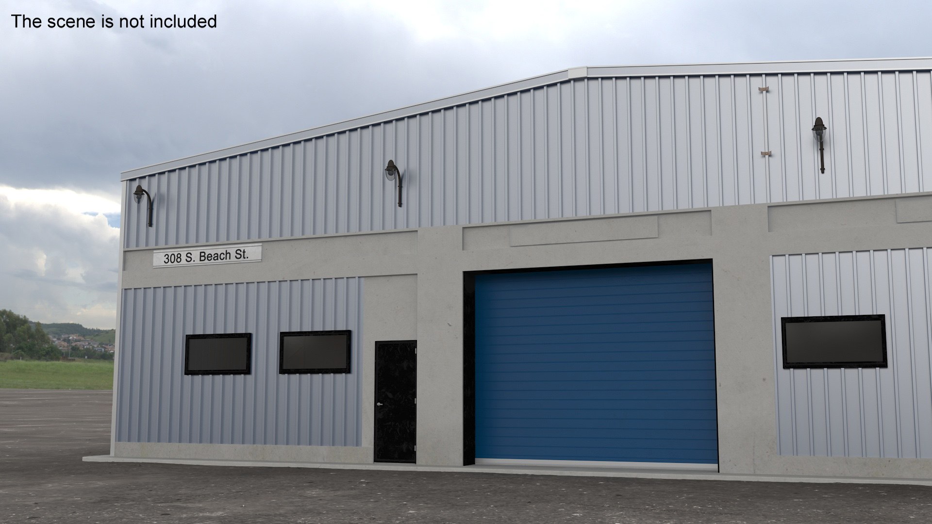 3D Steel Storage Building Model - TurboSquid 2217434